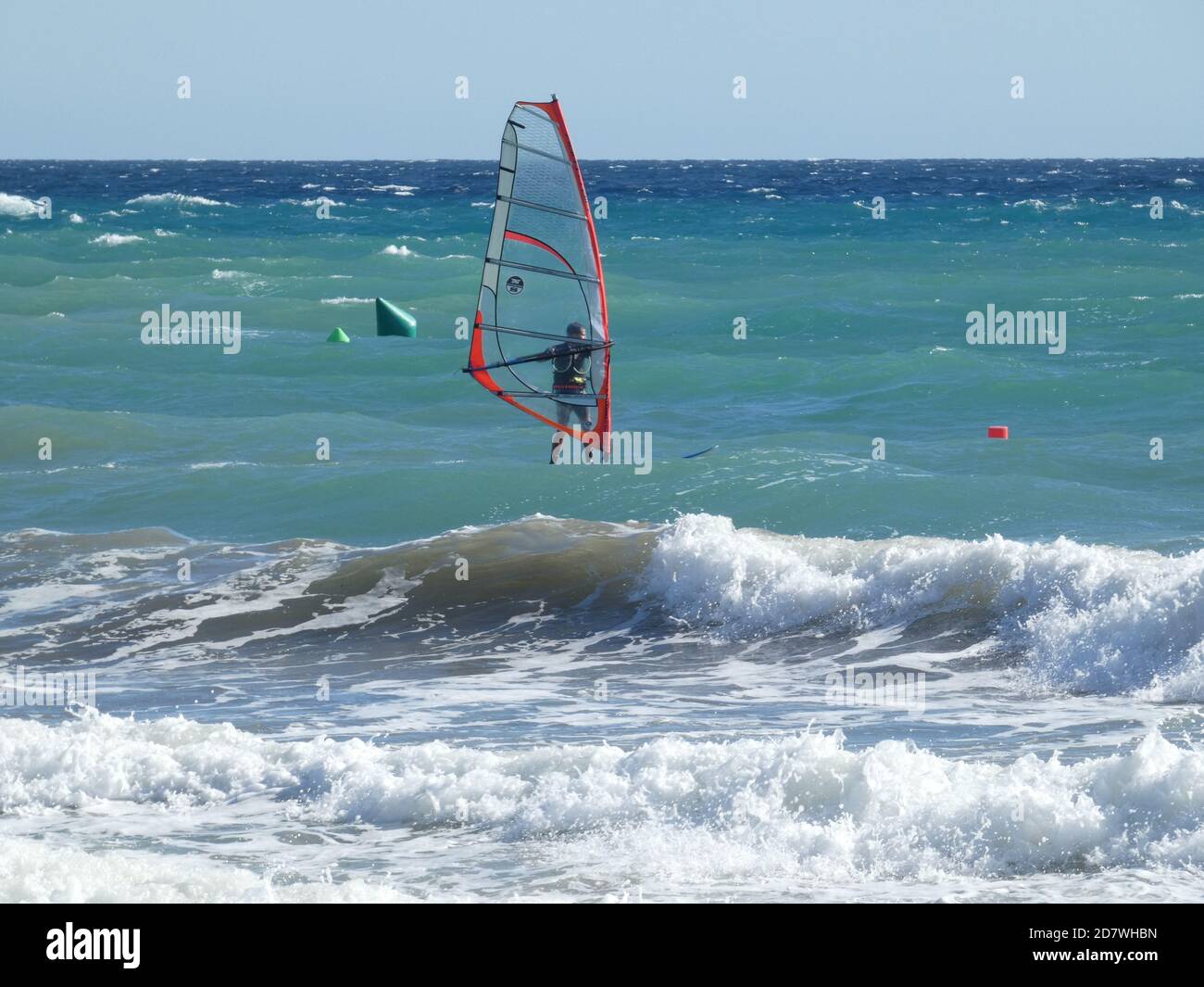 Wind surfer in action Stock Photo - Alamy