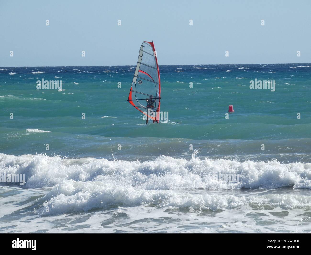Wind surfer in action Stock Photo - Alamy