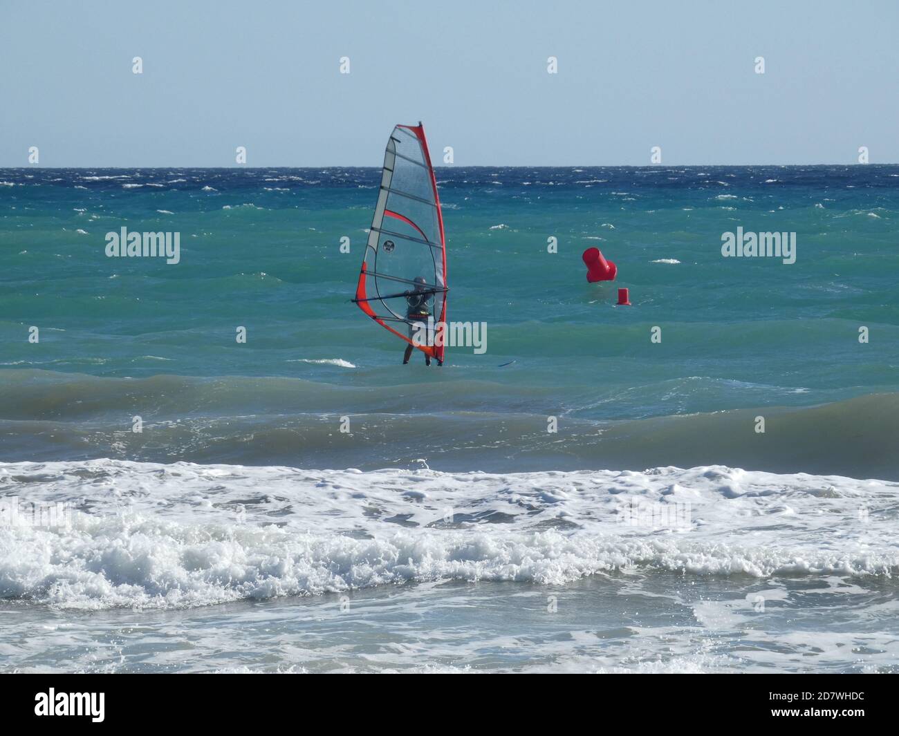 Wind surfer in action Stock Photo - Alamy