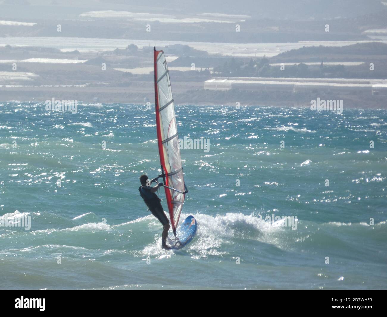 Wind surfer in action Stock Photo - Alamy