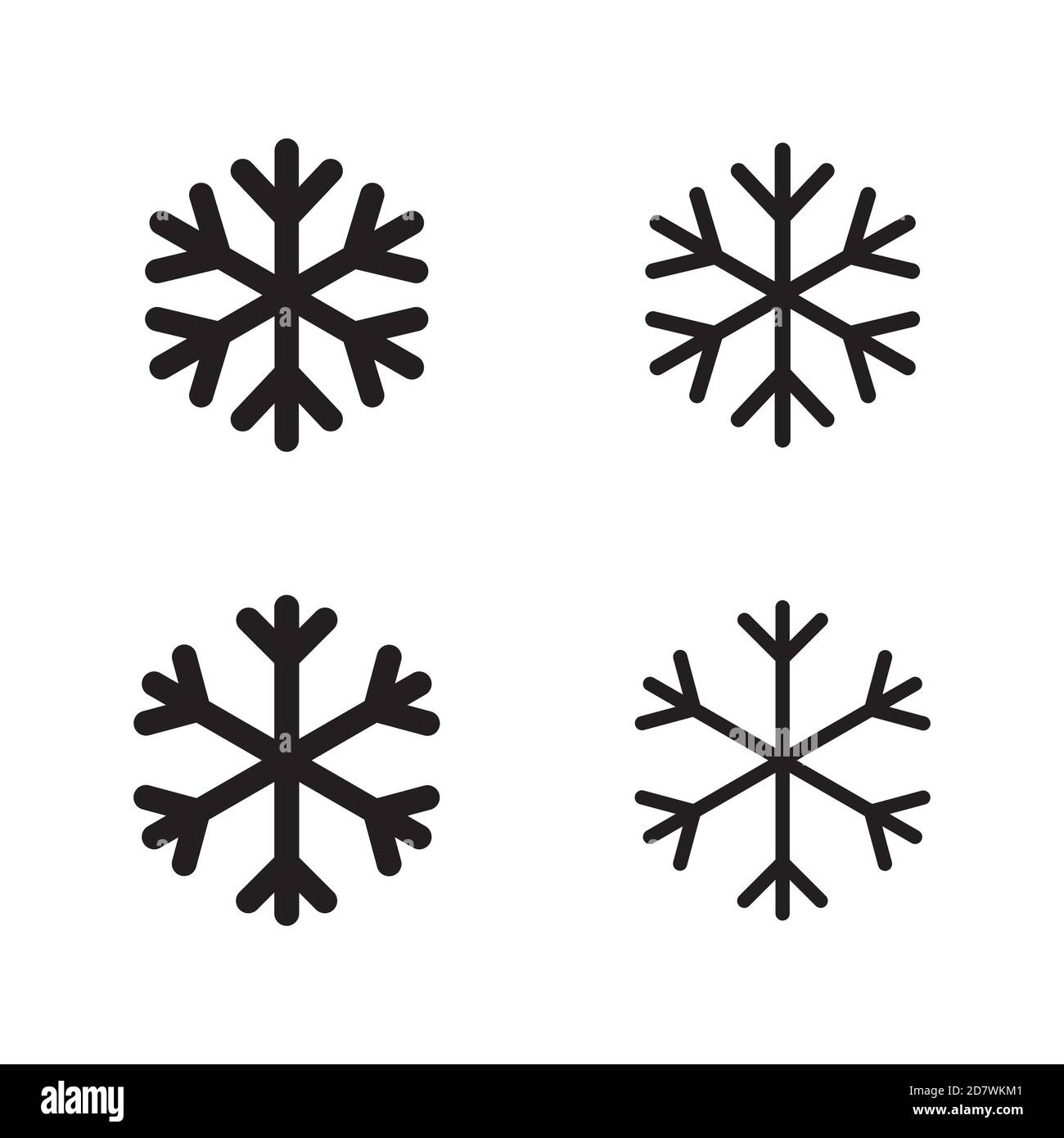 Set of snowflakes icons, vector illustration Stock Vector Image & Art ...