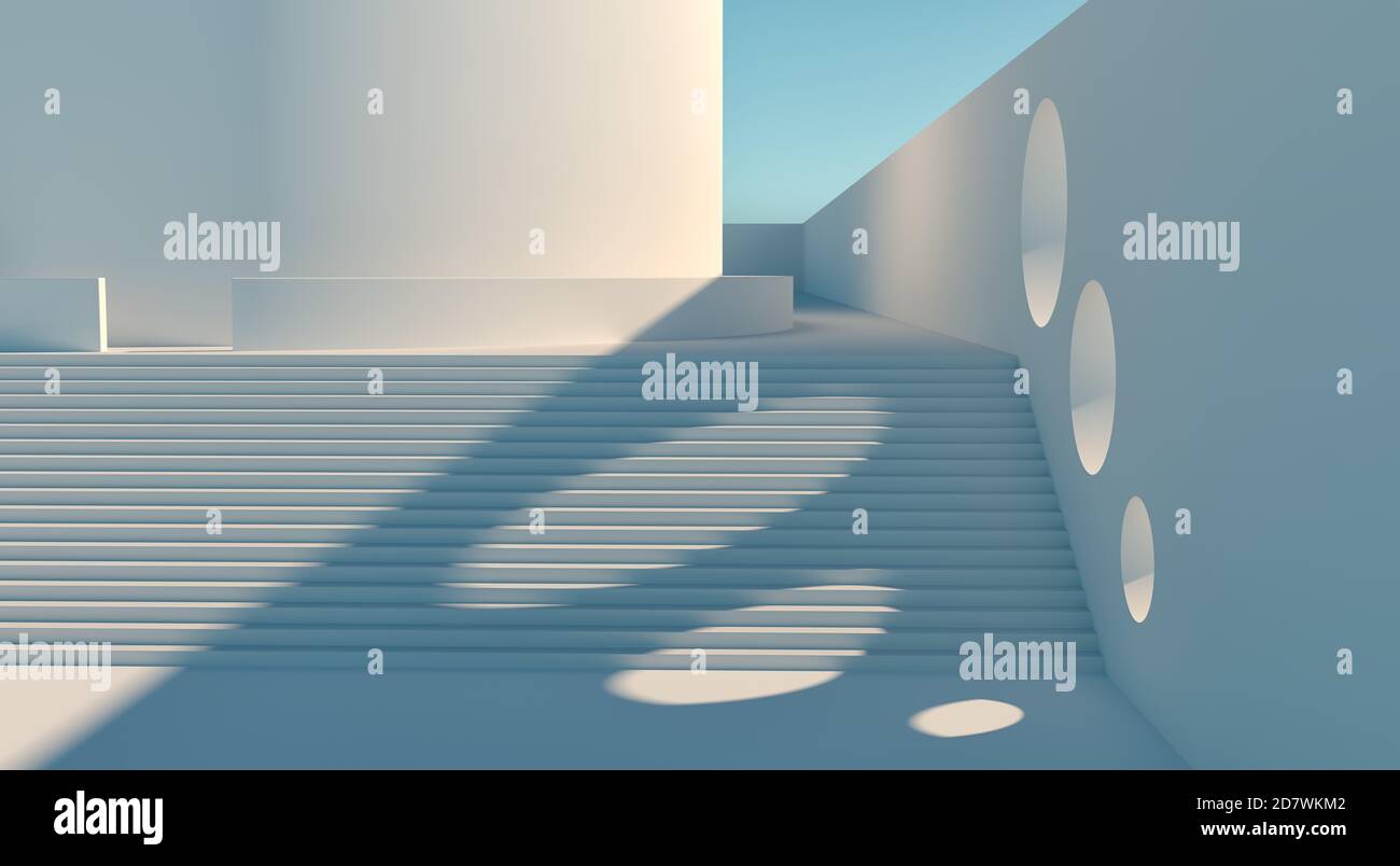 White building 3d hi-res stock photography and images - Alamy