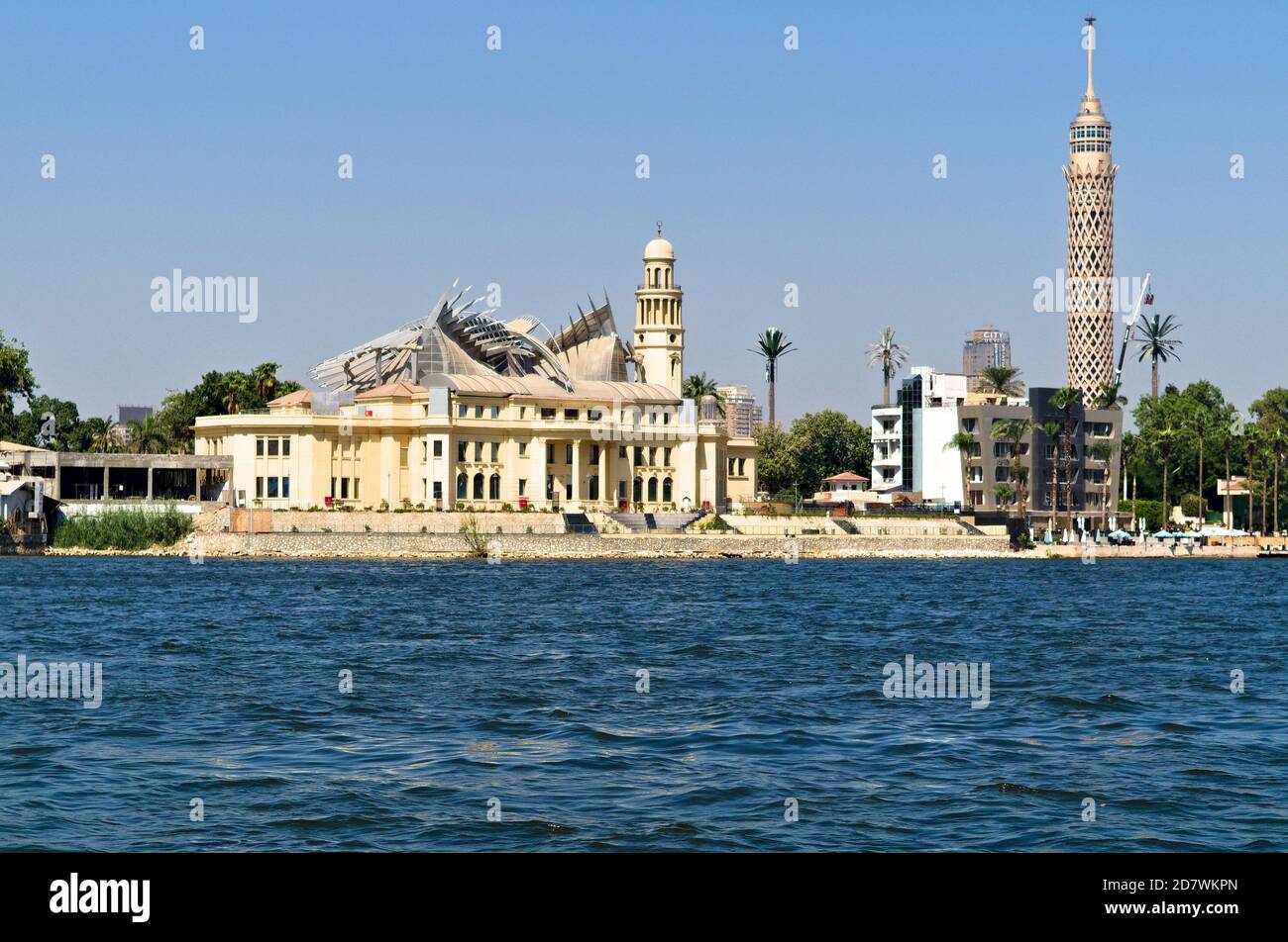 Cairo building from Nile River, Egypt Stock Photo - Alamy