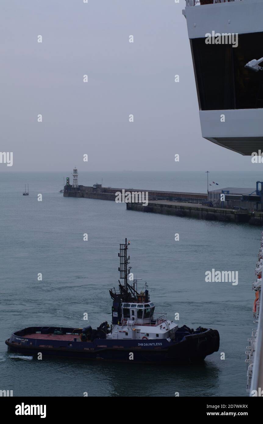 Tug, DHB Dauntless, IMO 9190456, Dover Harbour, Kent, England, UK Stock ...