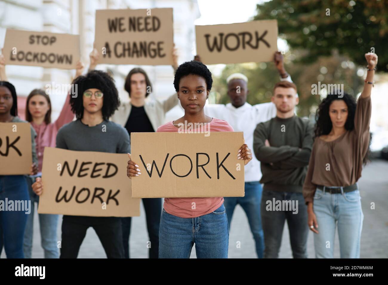 Young men protesting hi-res stock photography and images - Alamy