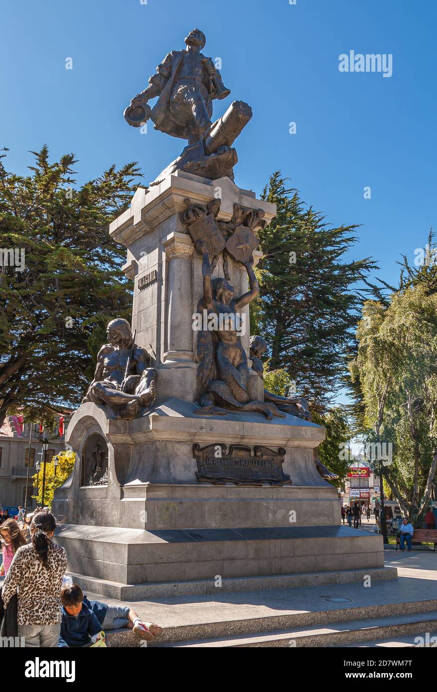 Punta Arenas, Chile - December 12, 2008: Ferdinand Magellan Statue ...