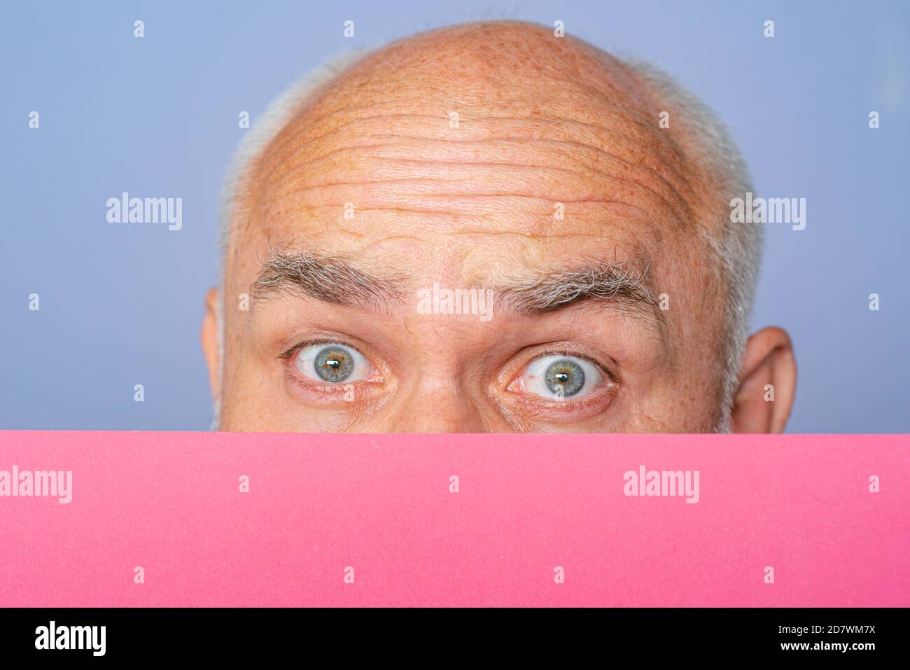Senior face close up. Middle aged bald man. Hair loss, baldness Stock ...