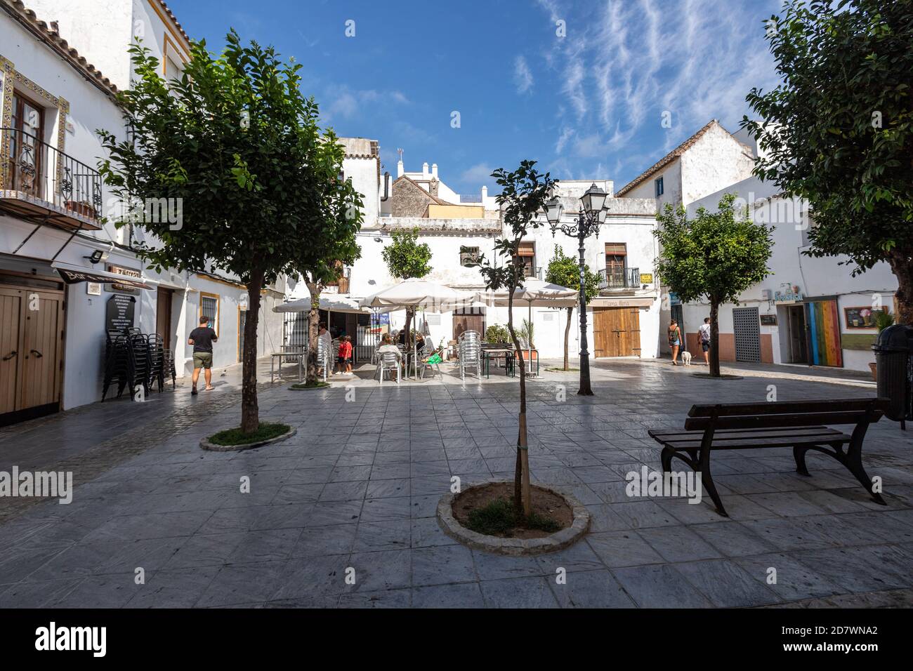 Plaza de San Martin, Tarifa, province of Cádiz, Andalusia, Spain Stock ...