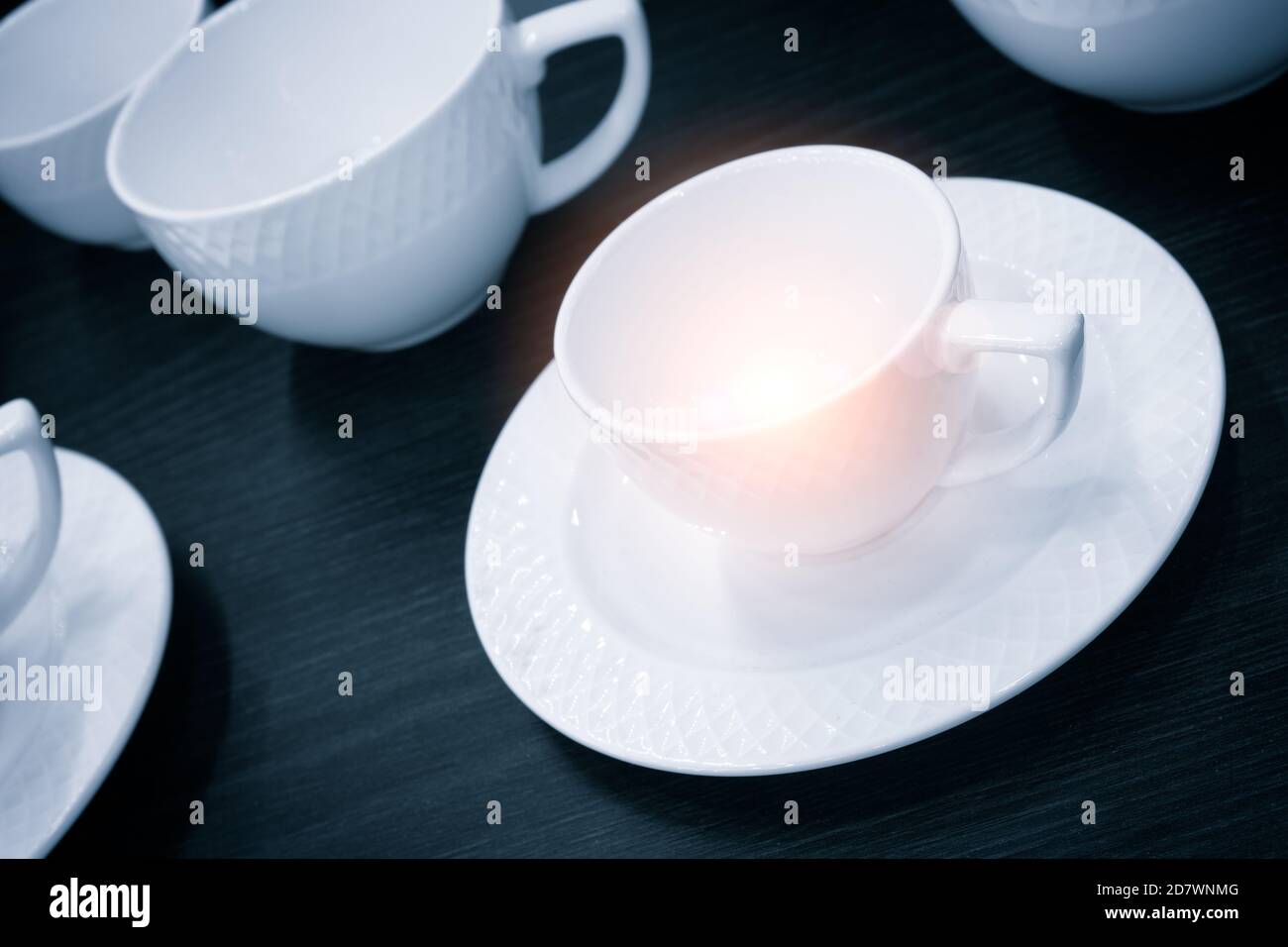 Empty white tea cup hi-res stock photography and images - Alamy