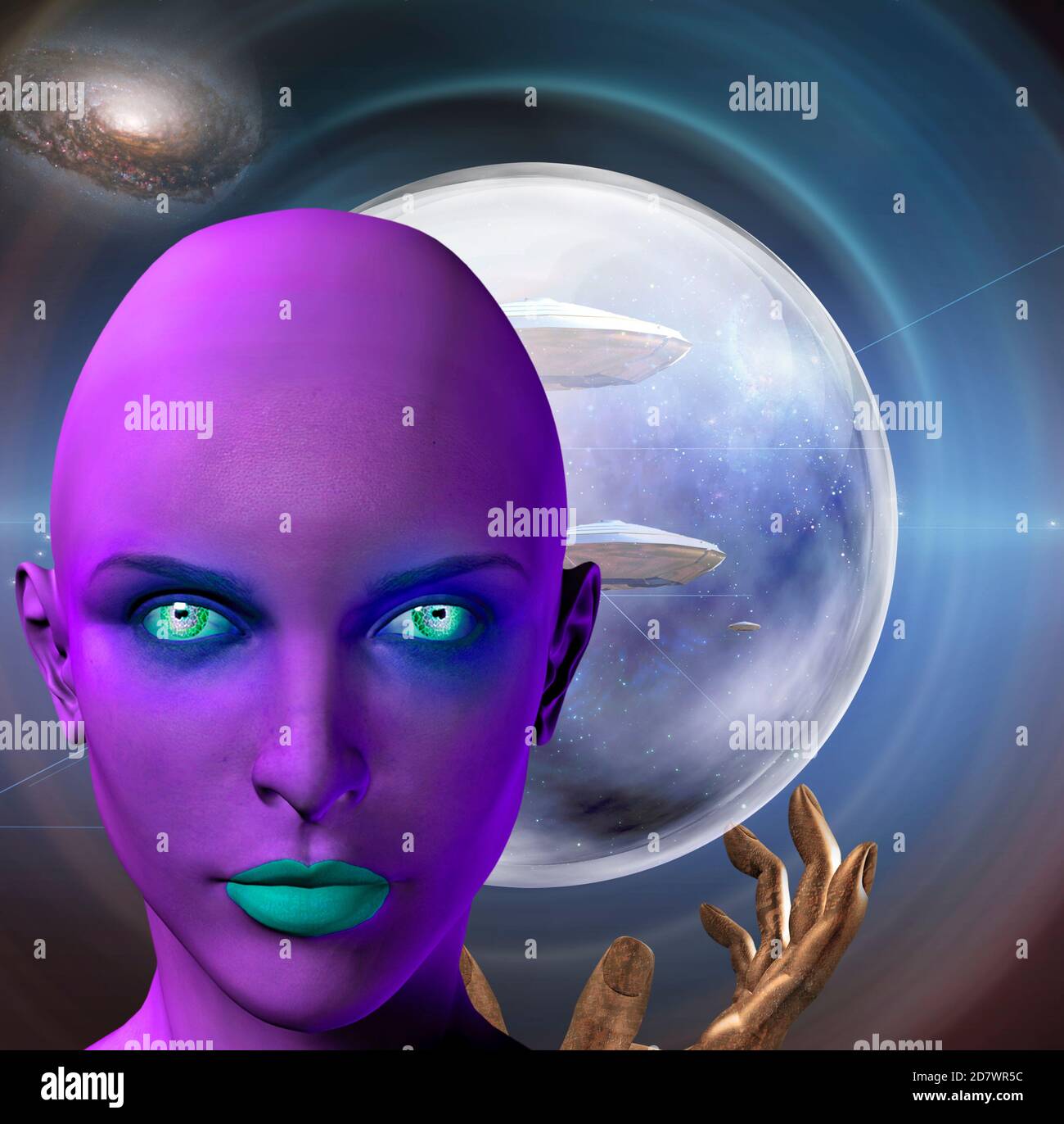 The face of an alien Stock Photo - Alamy