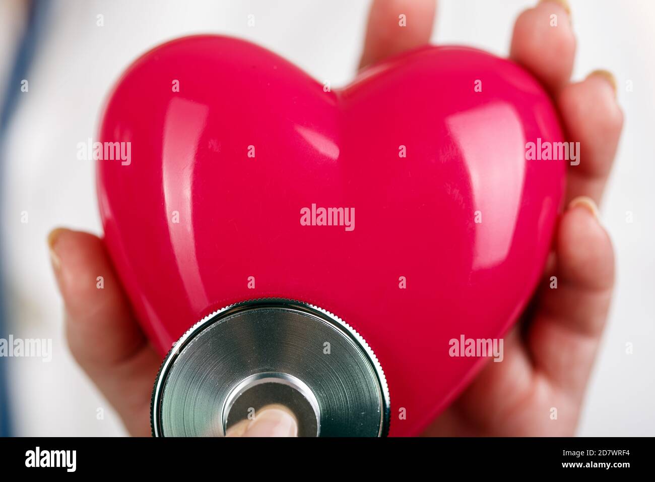 Heart and stethoscope Stock Photo - Alamy