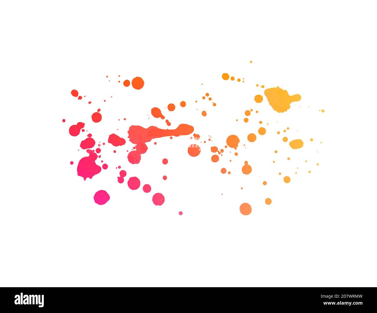 Abstract drops brush backdrop. Beautiful watercolor isolated brush ...