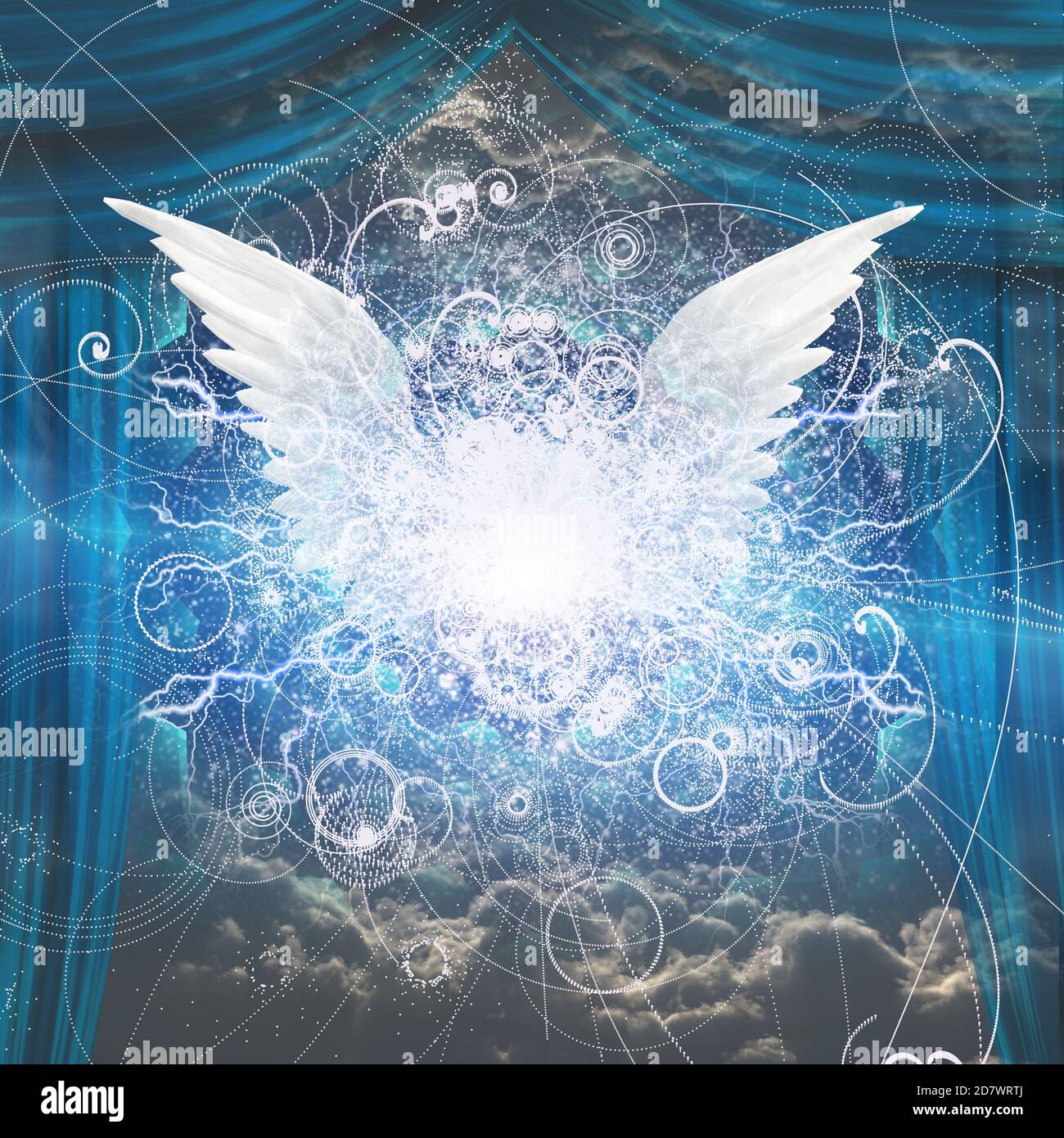Angel Wings. Spiritual Painting Stock Photo - Alamy