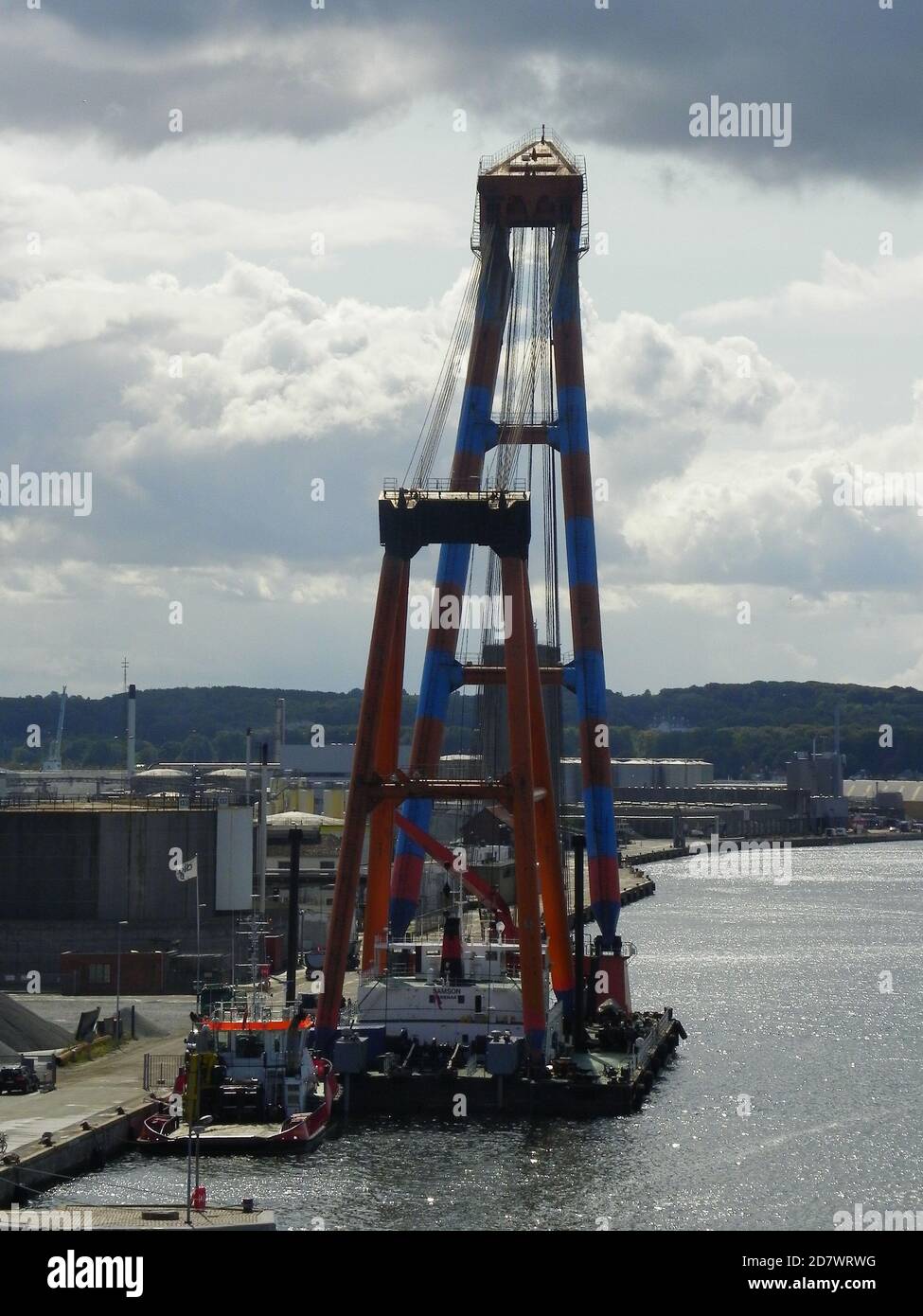 Samson, Floating Crane,Arhus; Denmark; Danmark; port;hamn;havn Stock ...