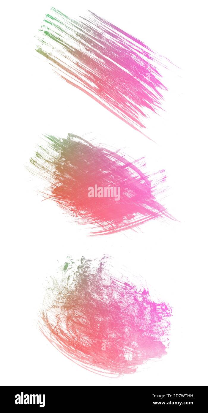 Set of colorful paint isolated brushes background Stock Photo - Alamy