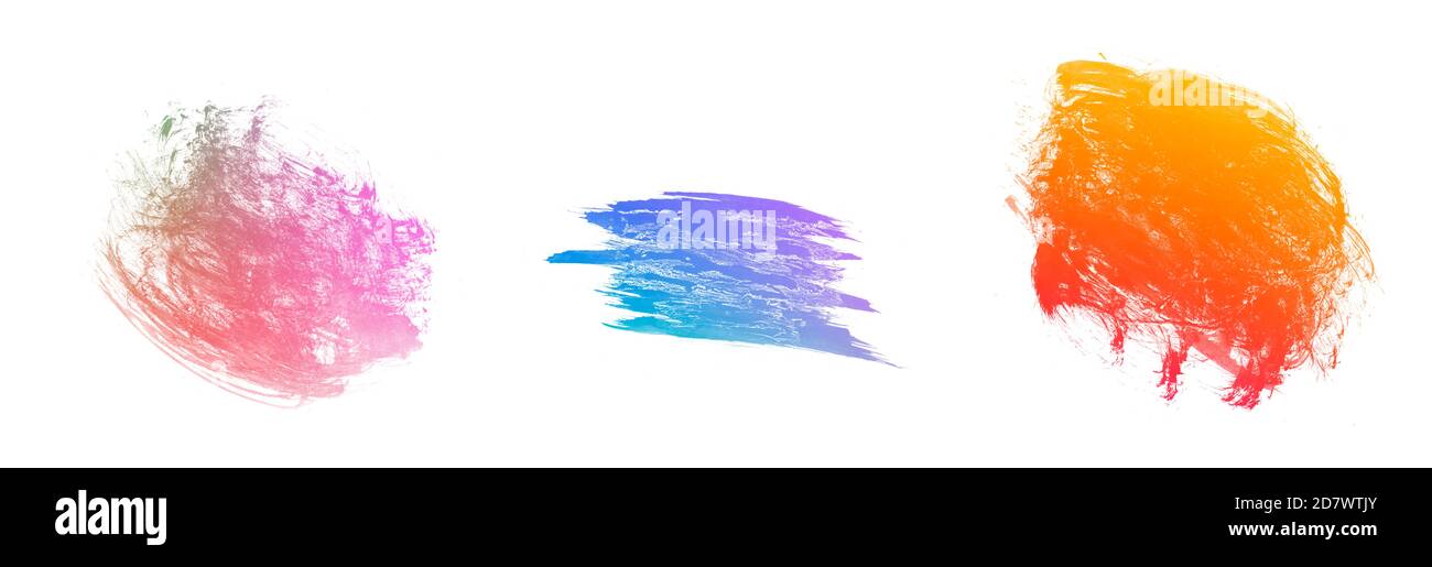 Colorful paint brush for painting isolated on white Stock Photo - Alamy