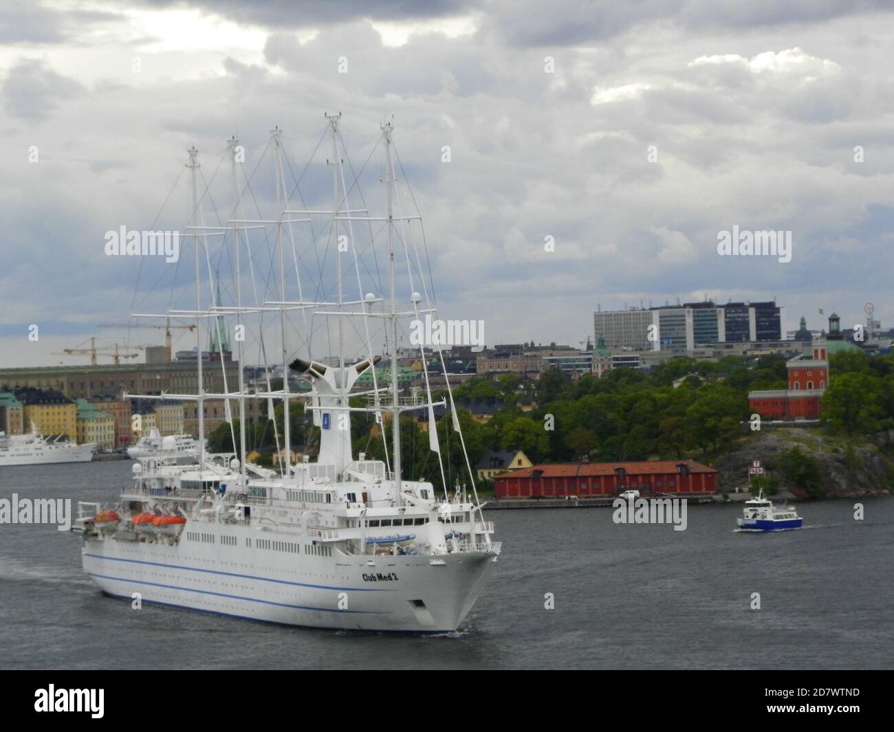 SS; Club Med 2; sailing; ship; stockholm; sweden; sverige; cruise Stock ...