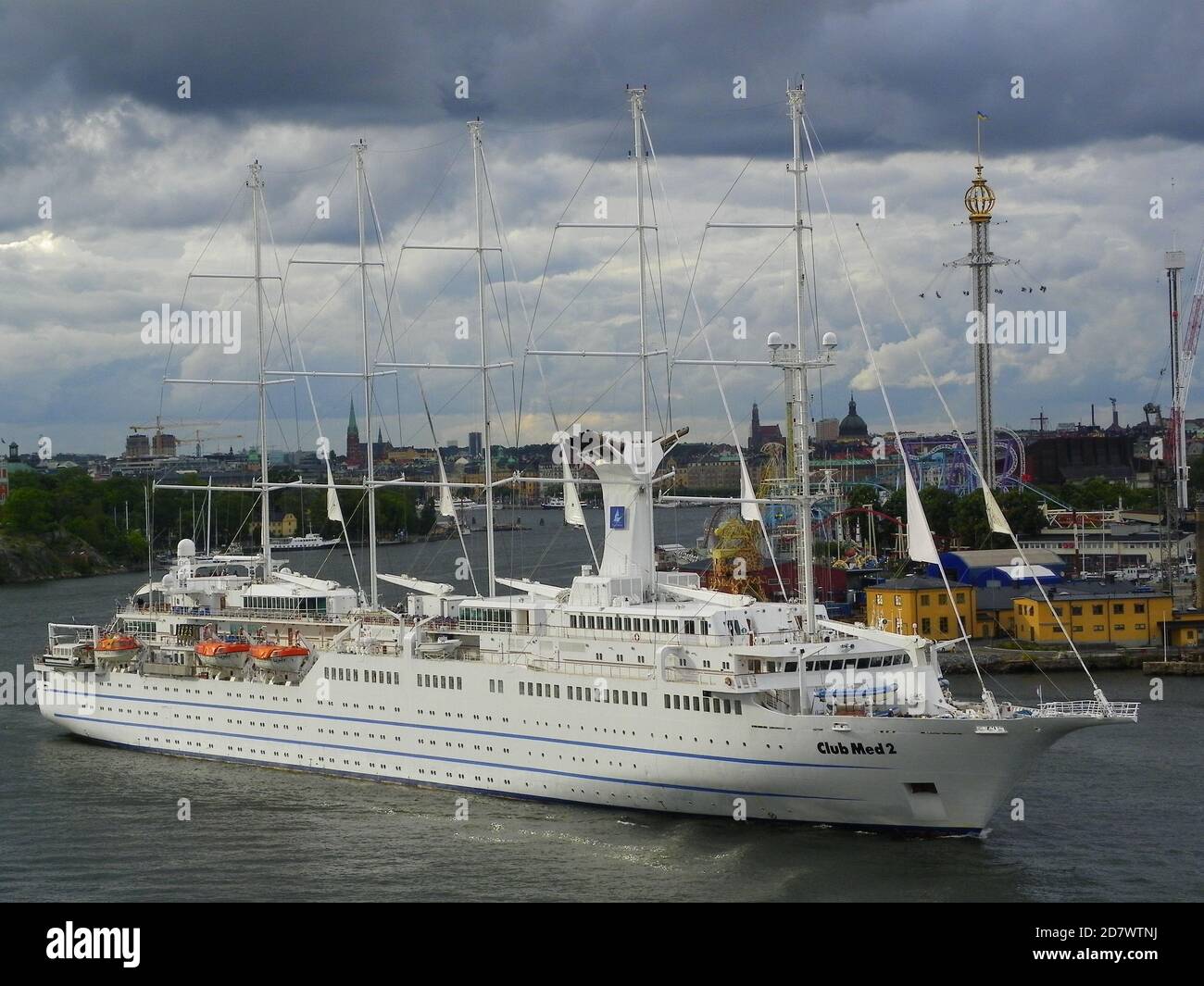 SS; Club Med 2; sailing; ship; stockholm; sweden; sverige; cruise Stock ...