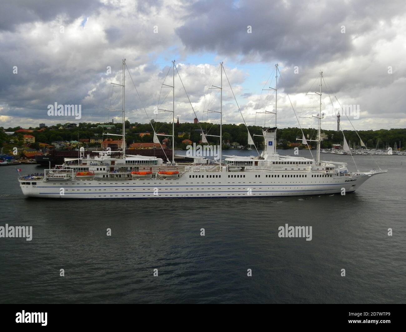 SS; Club Med 2; sailing; ship; stockholm; sweden; sverige; cruise Stock ...