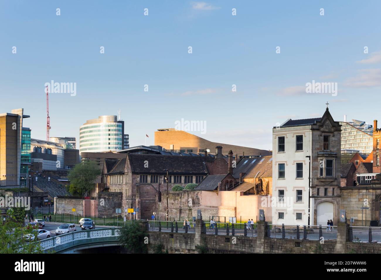 Salford Bridge and Manchester Victoria Street area, looking over the ...