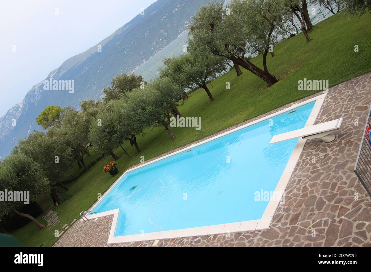 Pool diving board aerial hi-res stock photography and images - Alamy