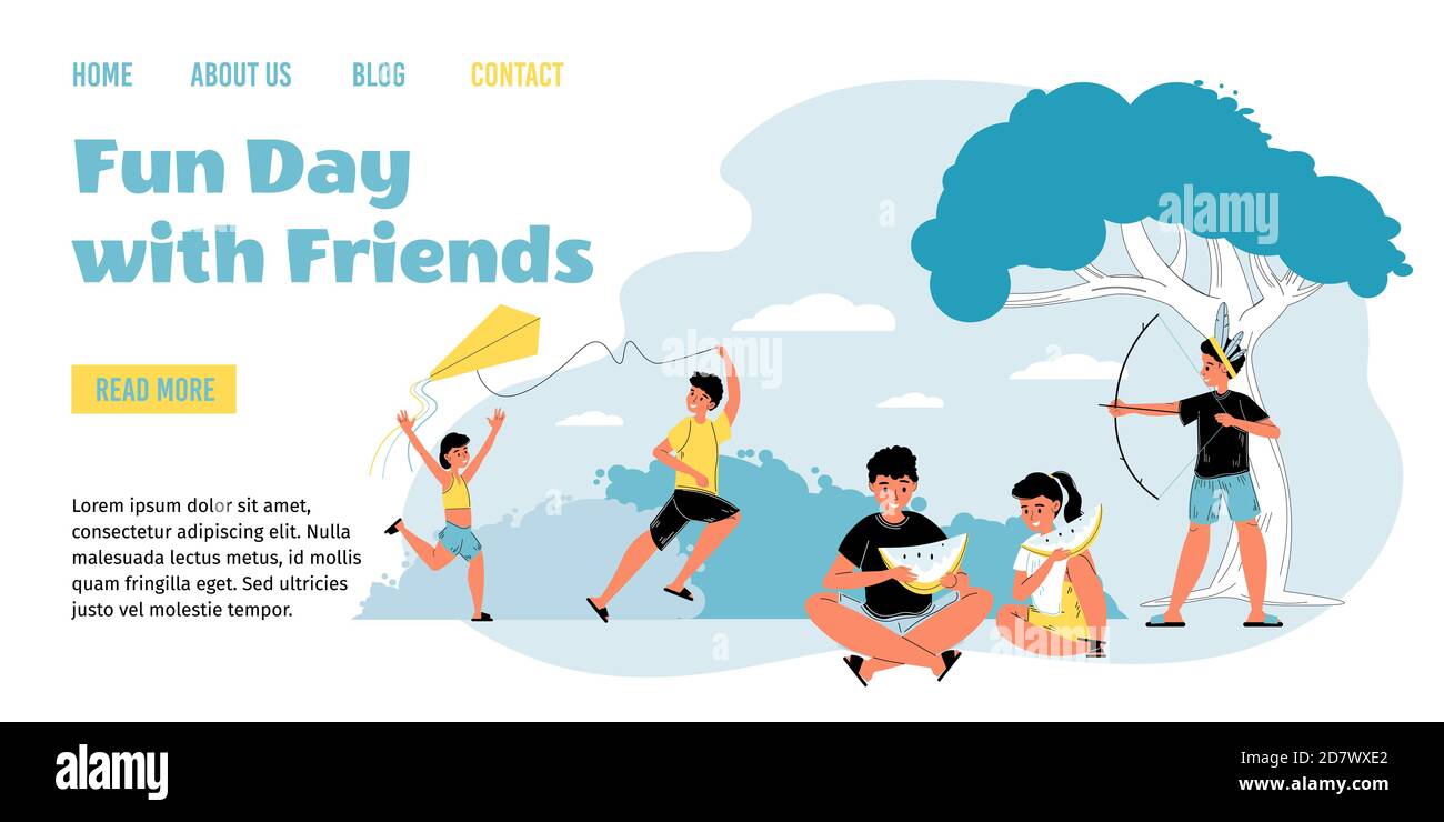 Friendship landing game Stock Vector Images - Alamy