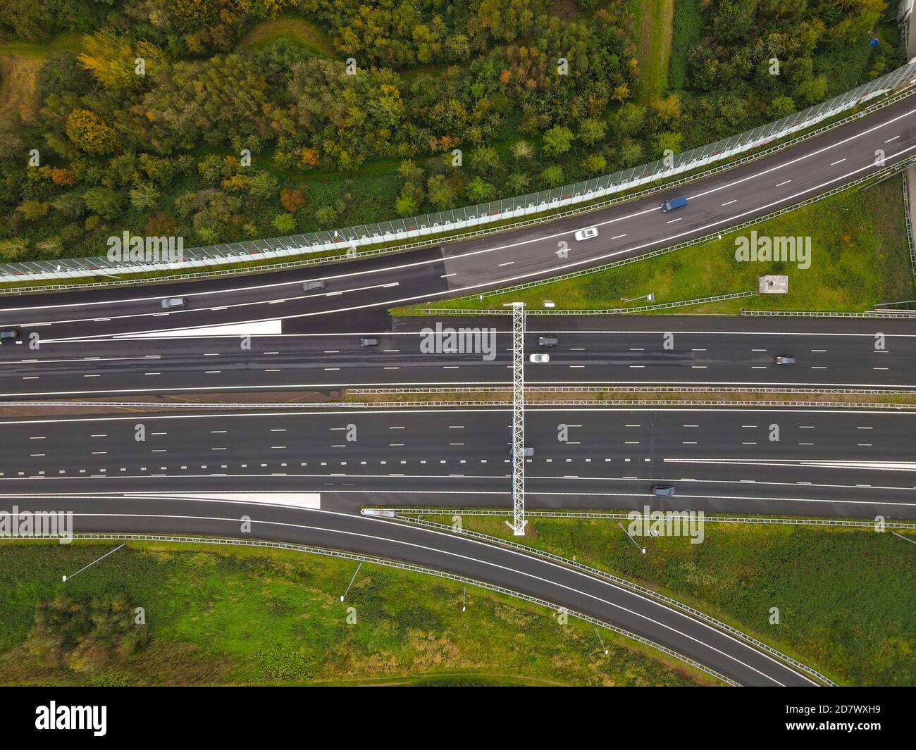 Aerial view of high way intersection crossing Stock Photo - Alamy