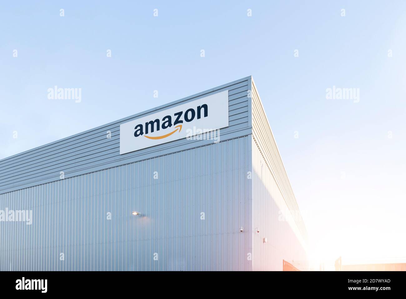 LONDON, UK- MARCH 22, 2020 Amazon warehouse Logistics Center in United ...