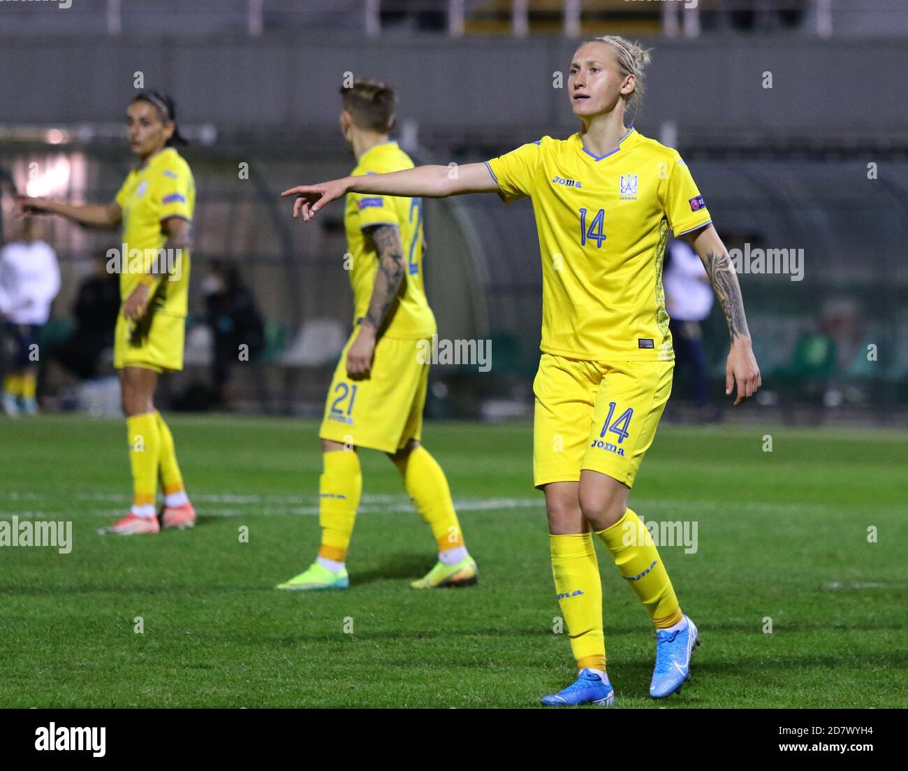 KYIV, UKRAINE - OCTOBER 23, 2020: UEFA Womens EURO 2022 Qualifying game ...