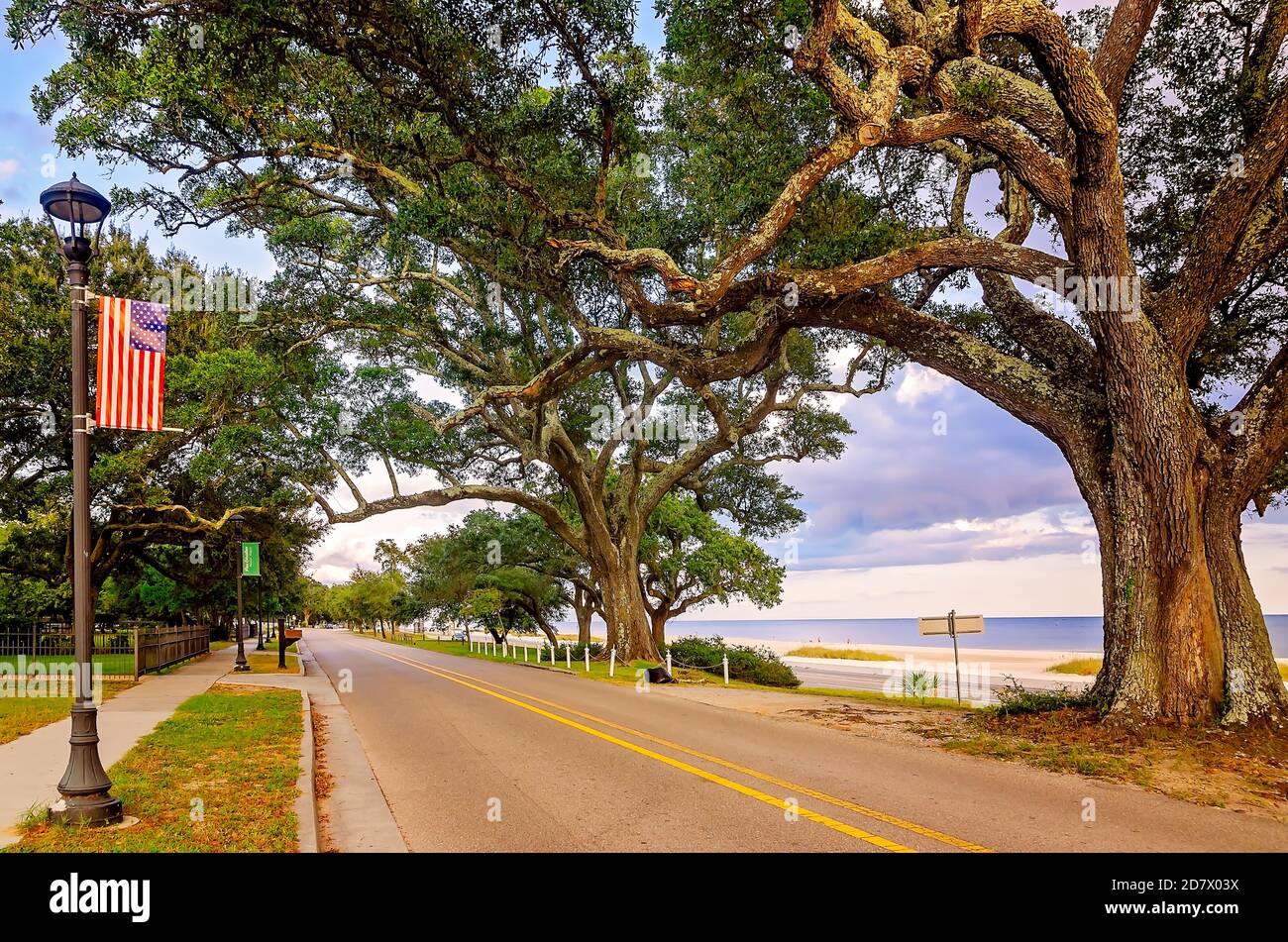 An American flag hangs on a post on Scenic Drive, Oct. 24, 2020, in ...