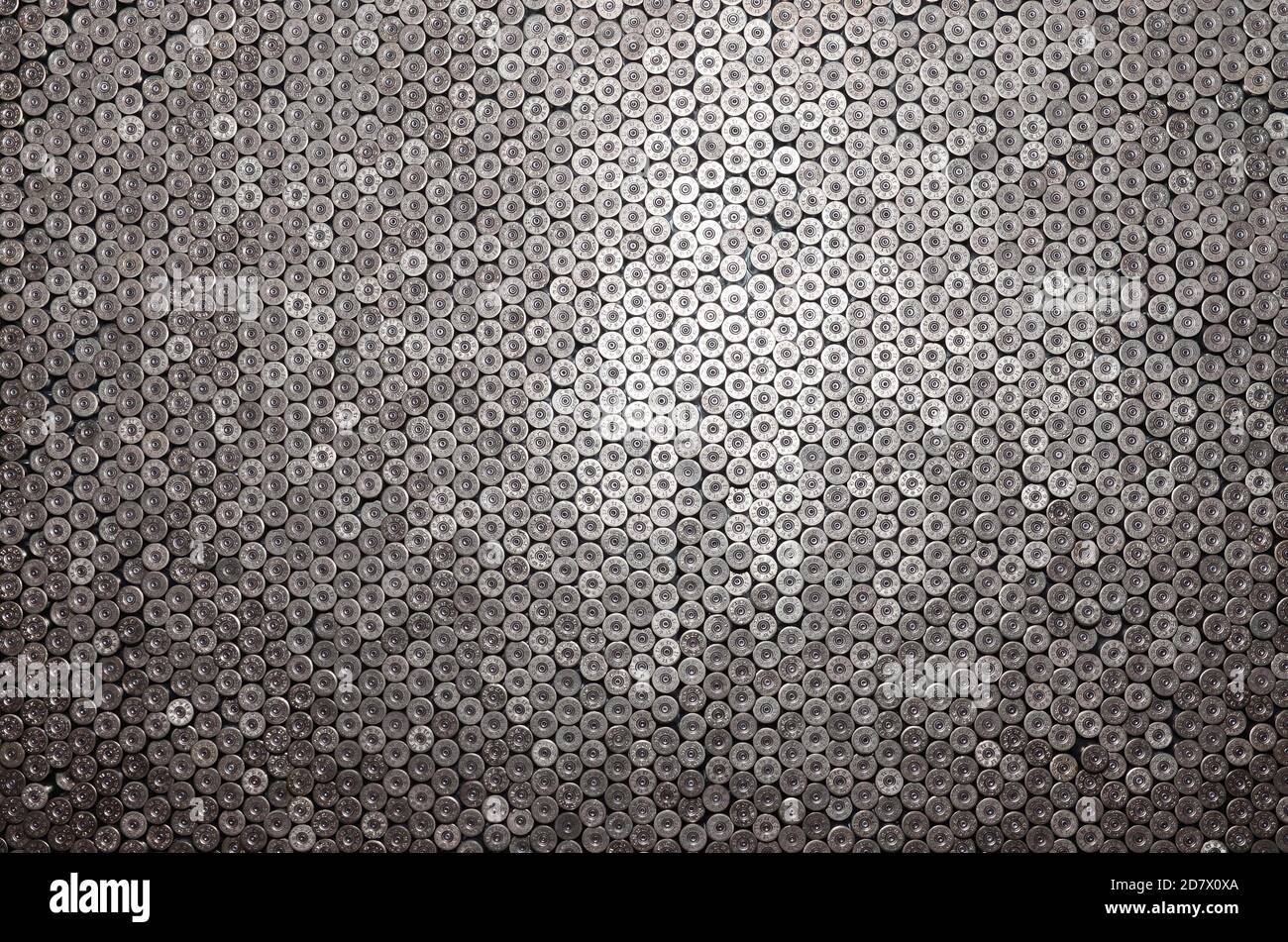 Pattern of 12 gauge cartridges for shotgun bullets. Shells for hunting ...