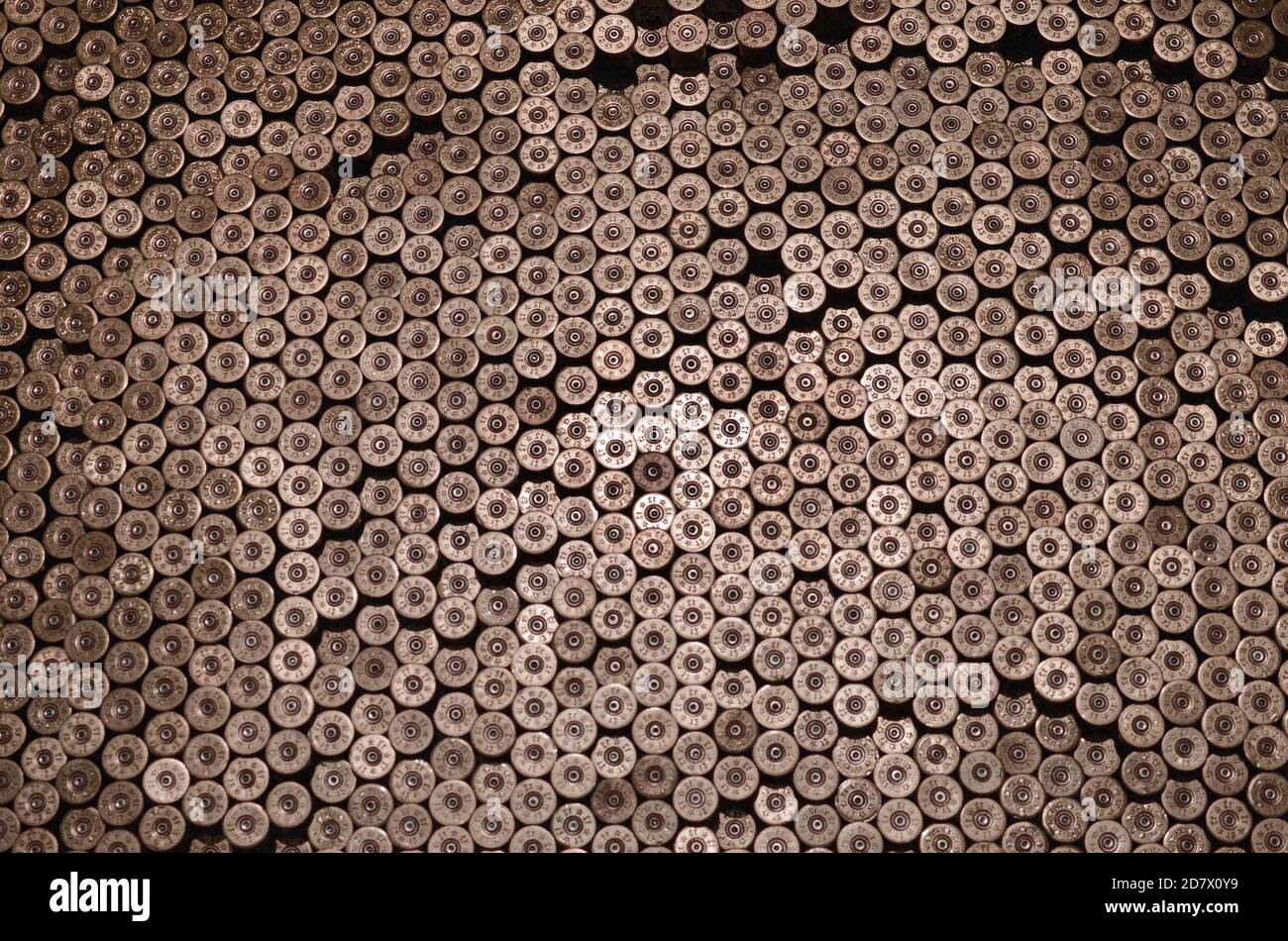 Pattern of 12 gauge cartridges for shotgun bullets. Shells for hunting ...