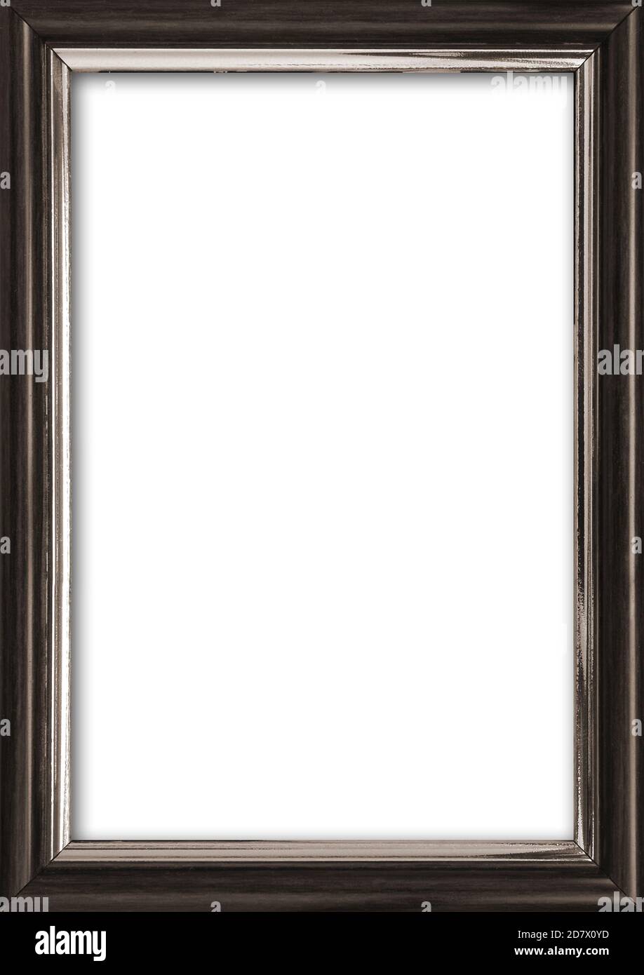 Empty picture frame with a free place inside, isolated on white ...