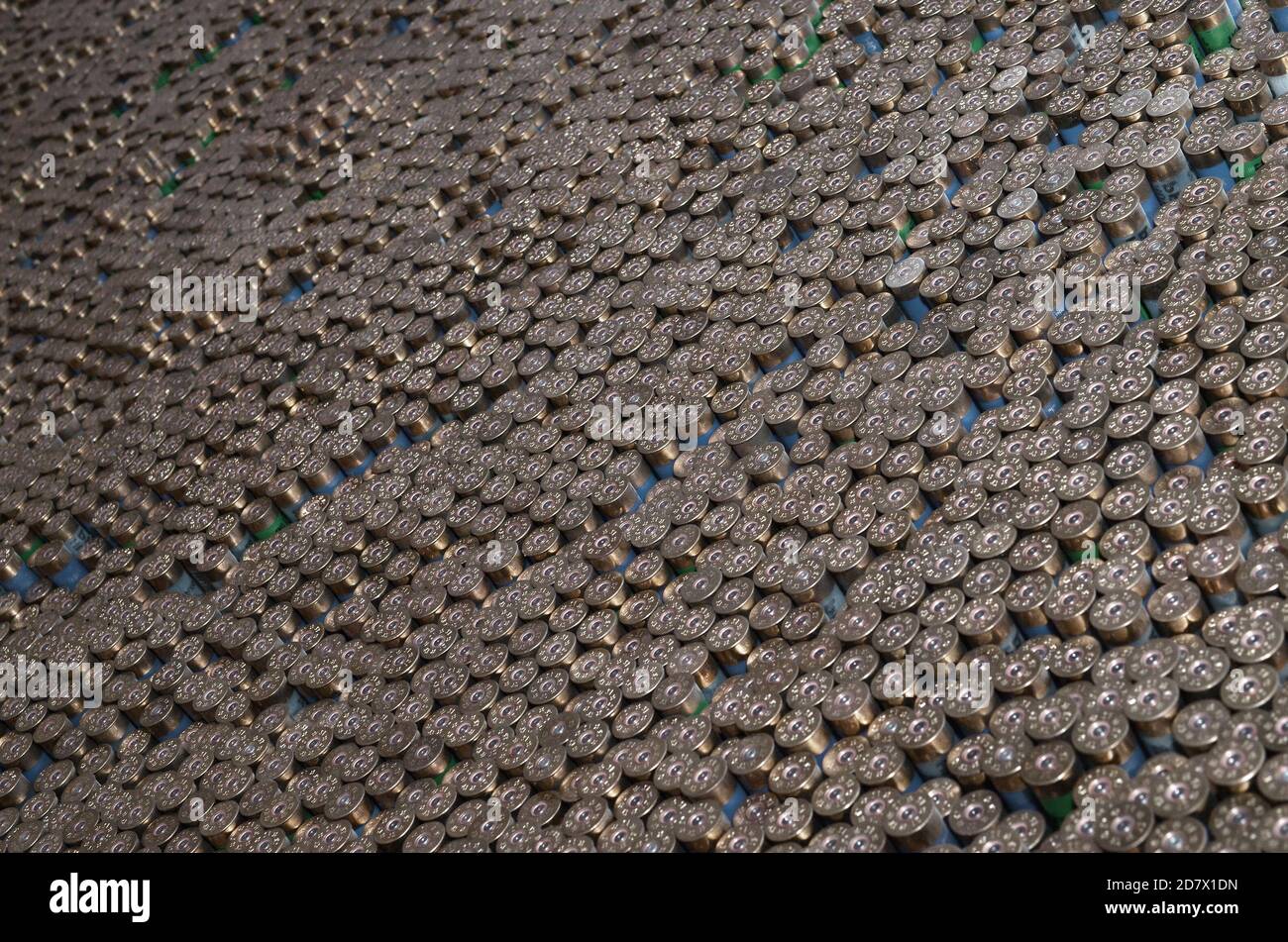 Pattern of 12 gauge cartridges for shotgun bullets. Shells for hunting ...
