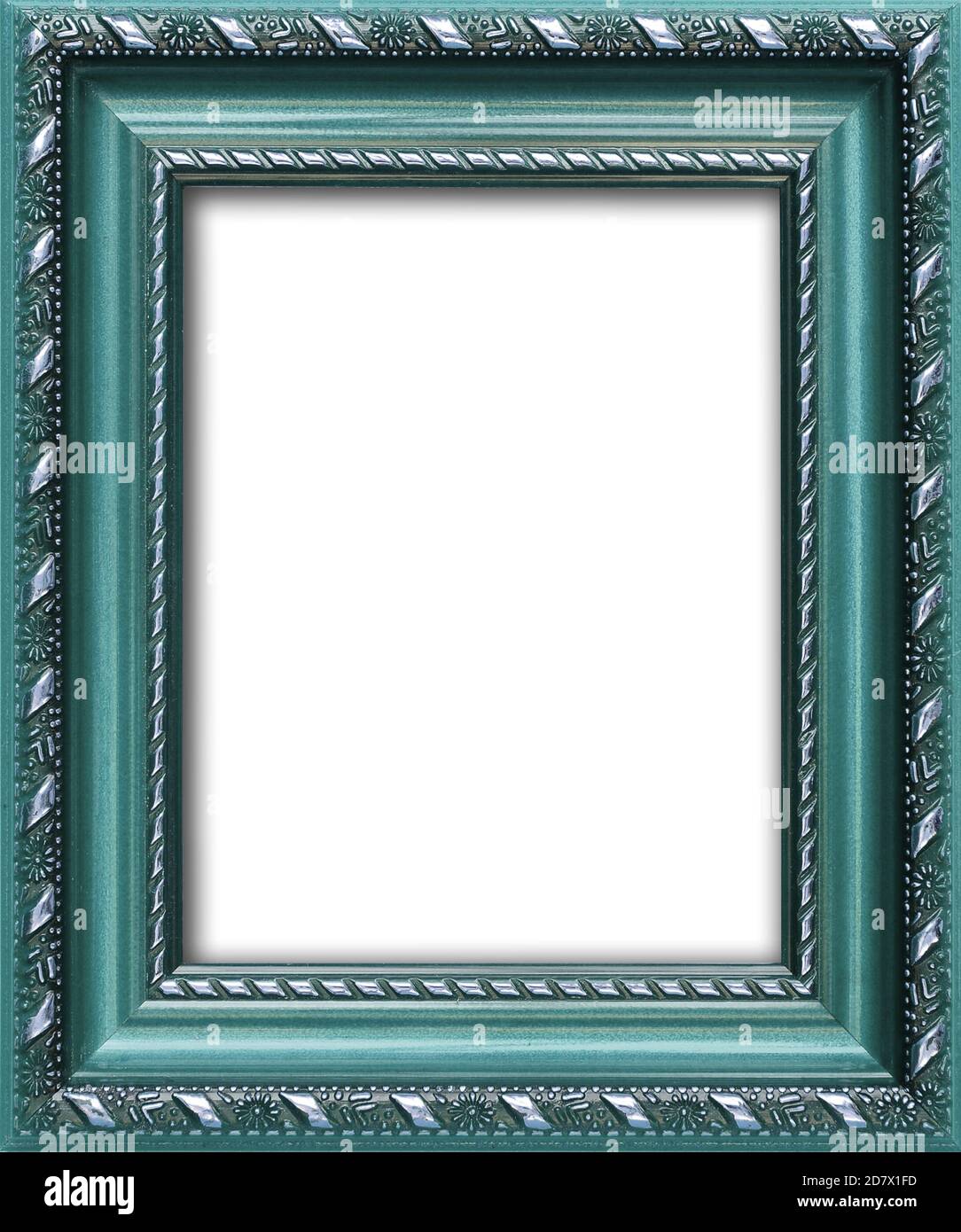 Empty picture frame with a free place inside, isolated on white ...
