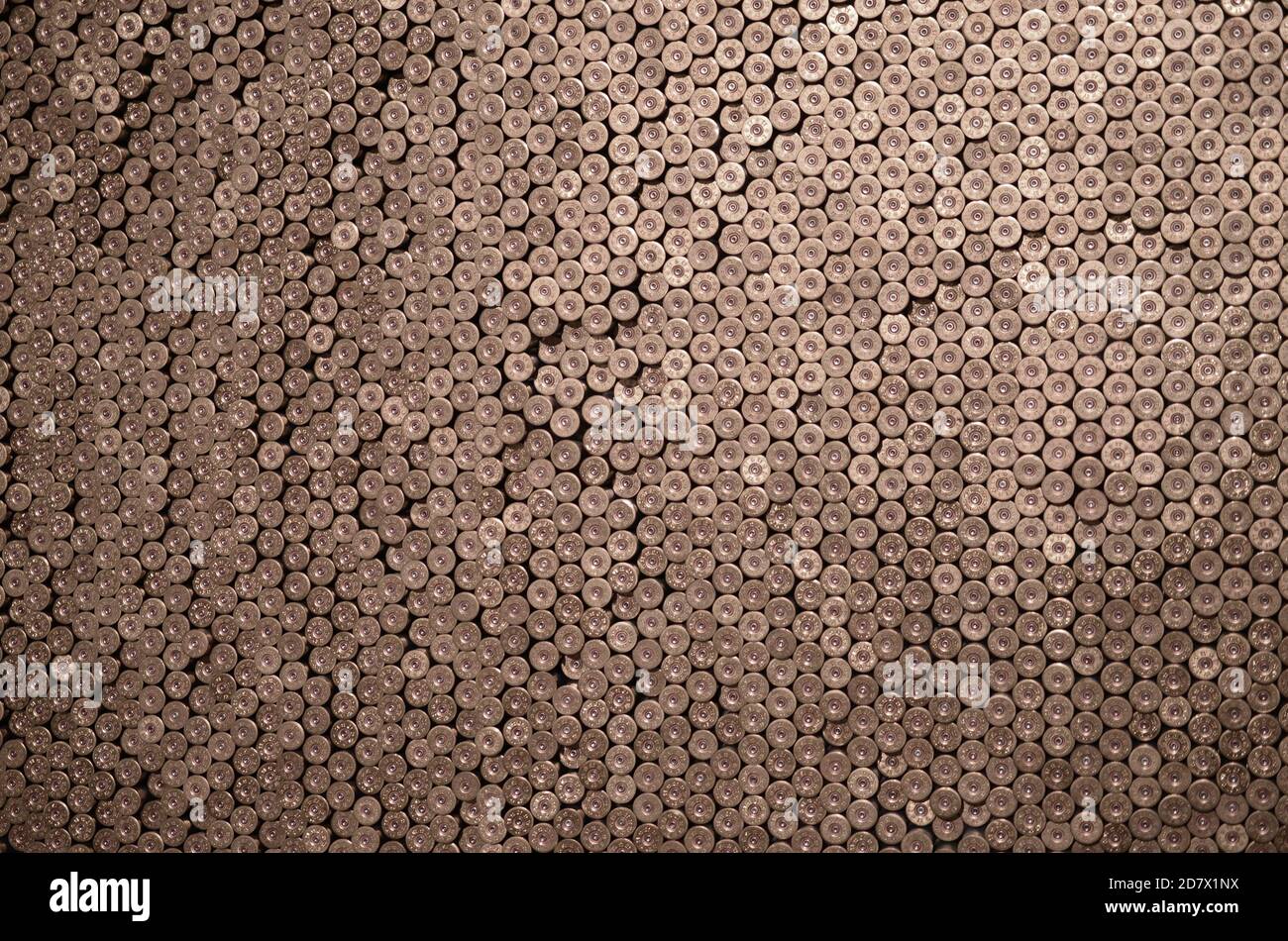 Pattern of 12 gauge cartridges for shotgun bullets. Shells for hunting ...