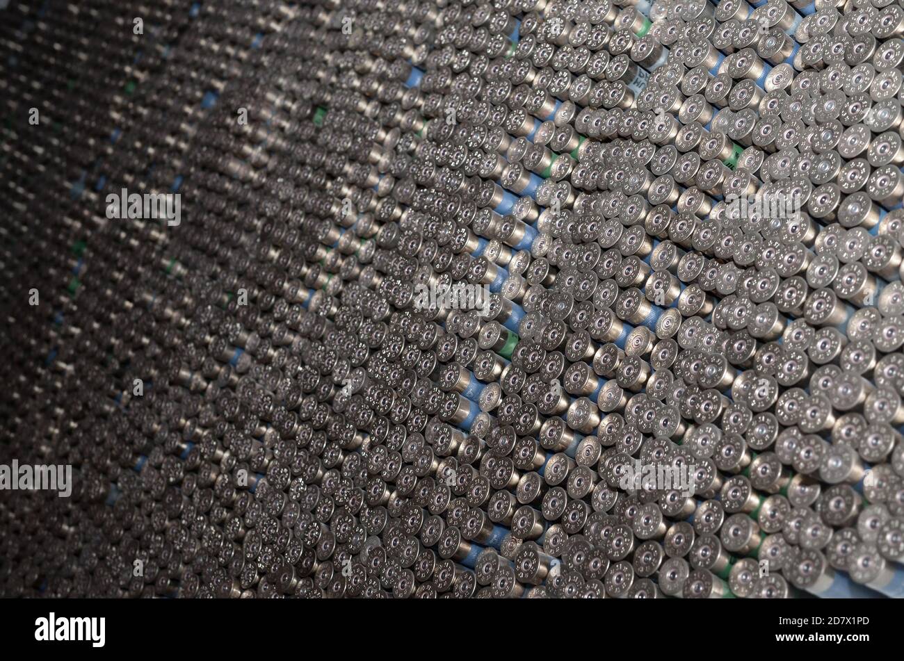 Pattern of 12 gauge cartridges for shotgun bullets. Shells for hunting ...