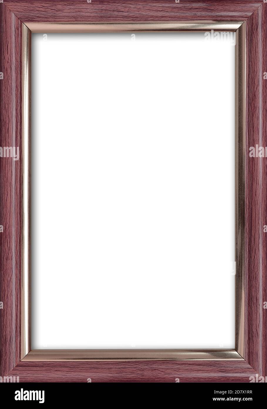 Empty picture frame with a free place inside, isolated on white ...