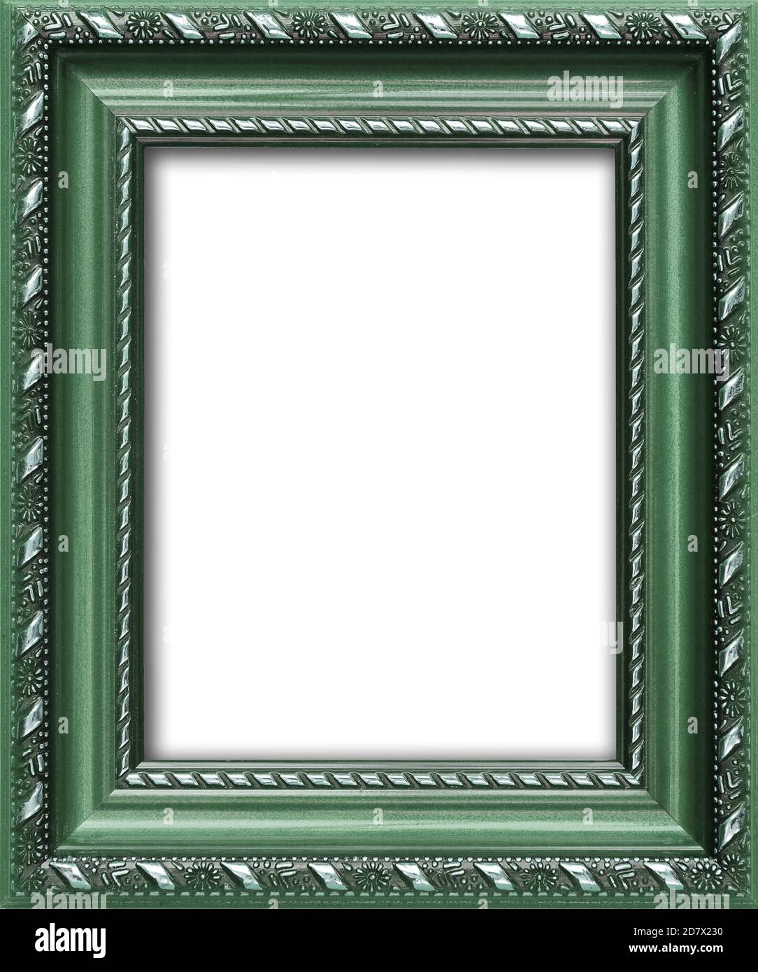 Empty picture frame with a free place inside, isolated on white ...
