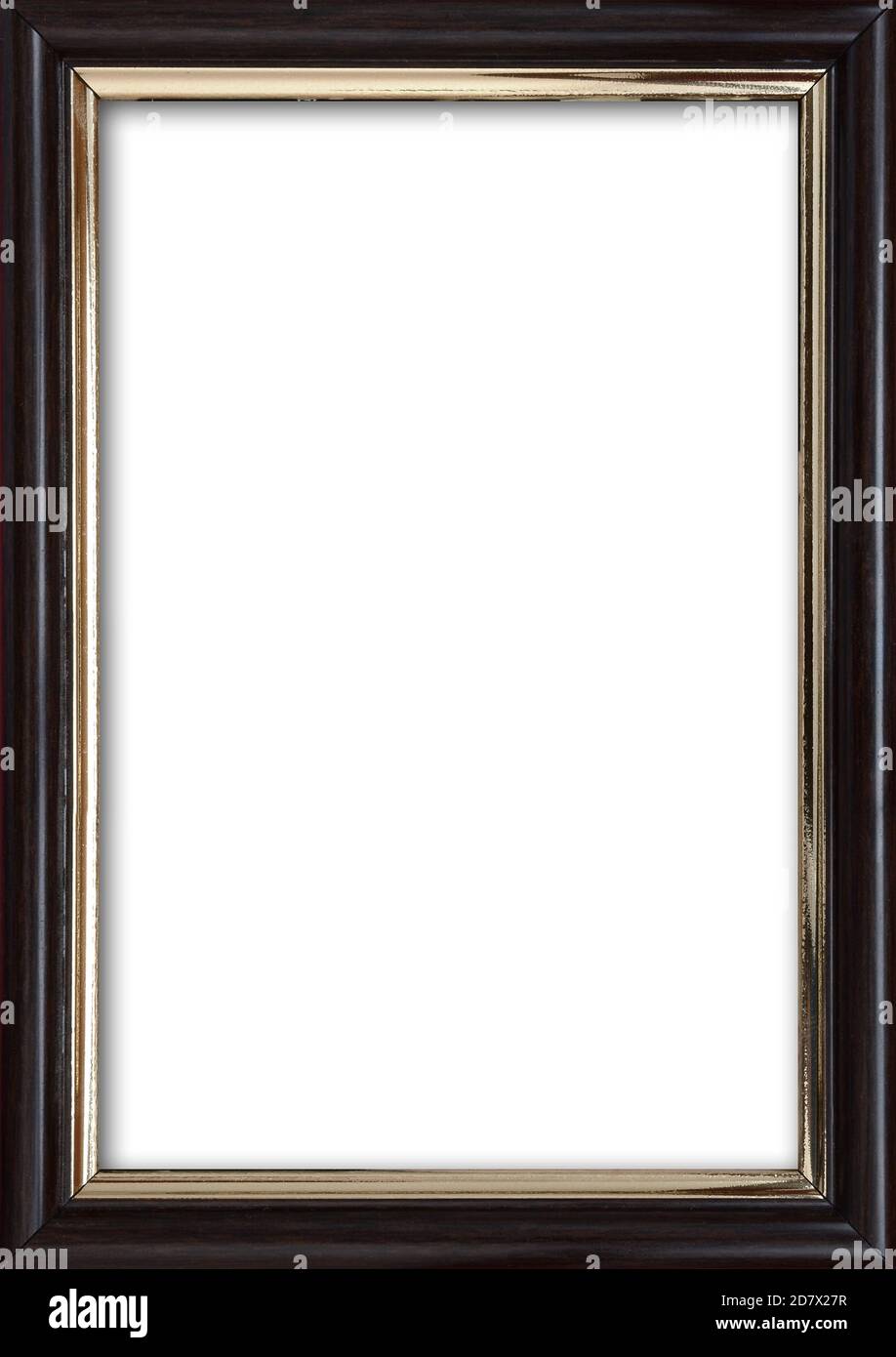 Empty picture frame with a free place inside, isolated on white ...