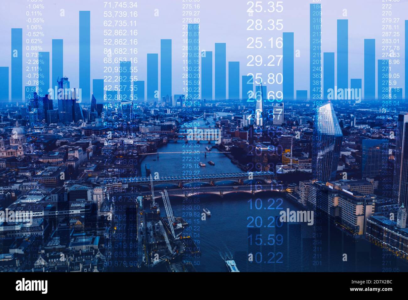 Great Britain stock market graphic background wtih financial market ...