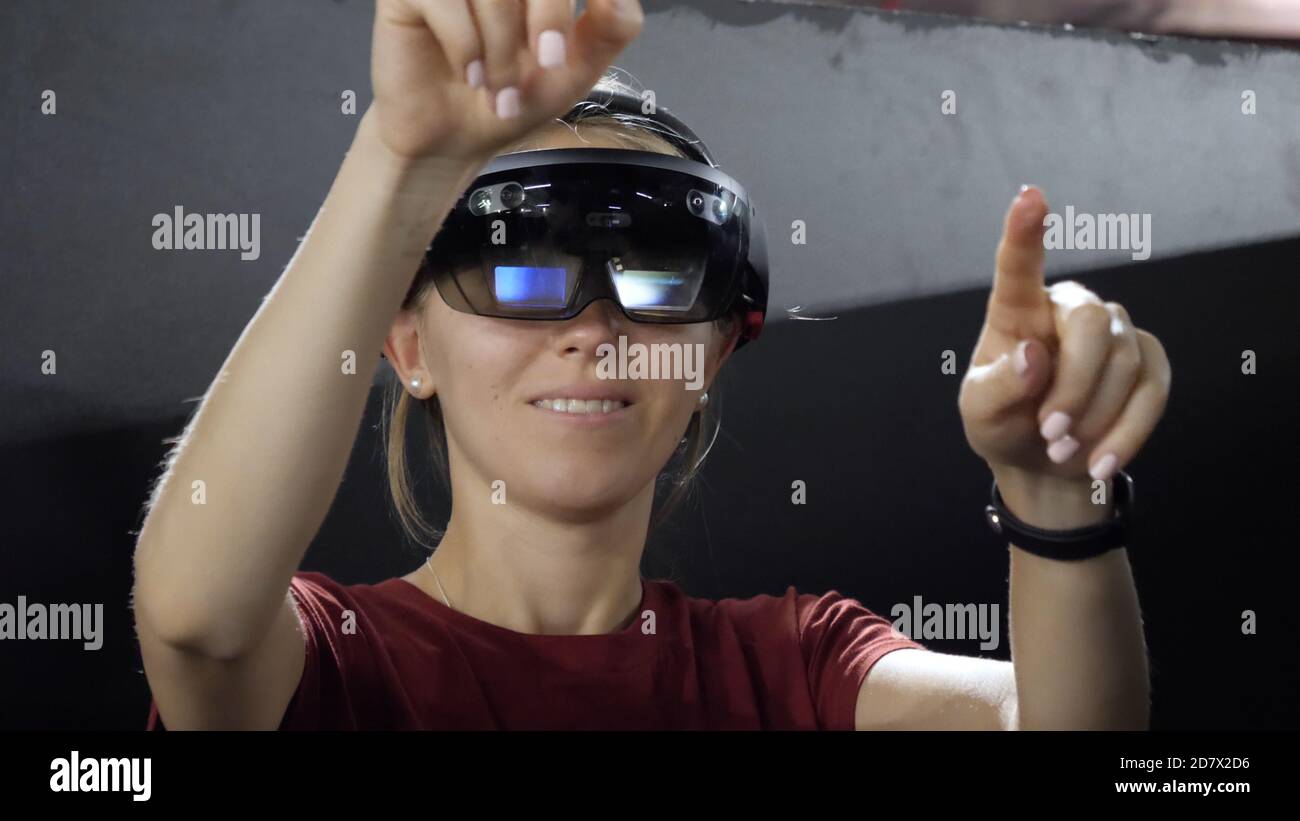 Technician wearing augmented reality hi-res stock photography and ...