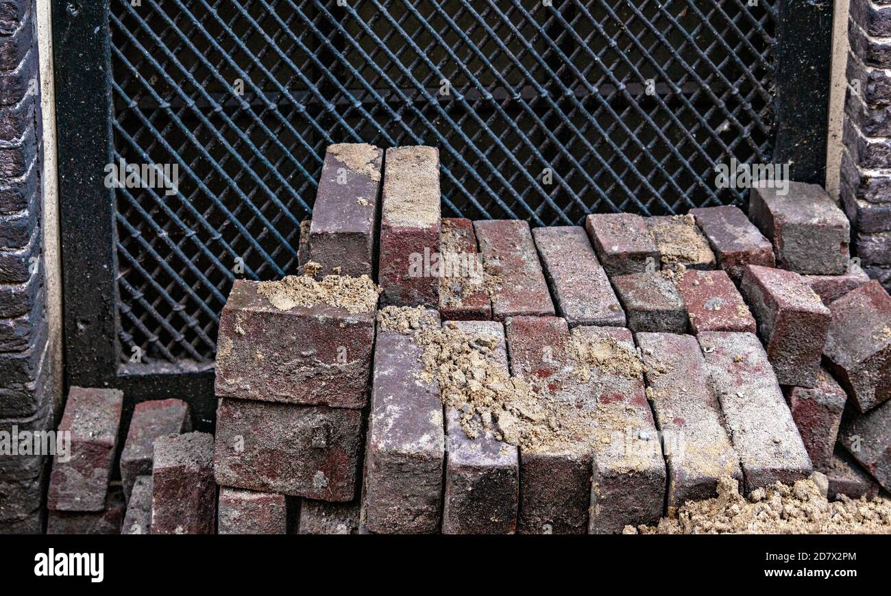 Bricks & Sand Stock Photo - Alamy