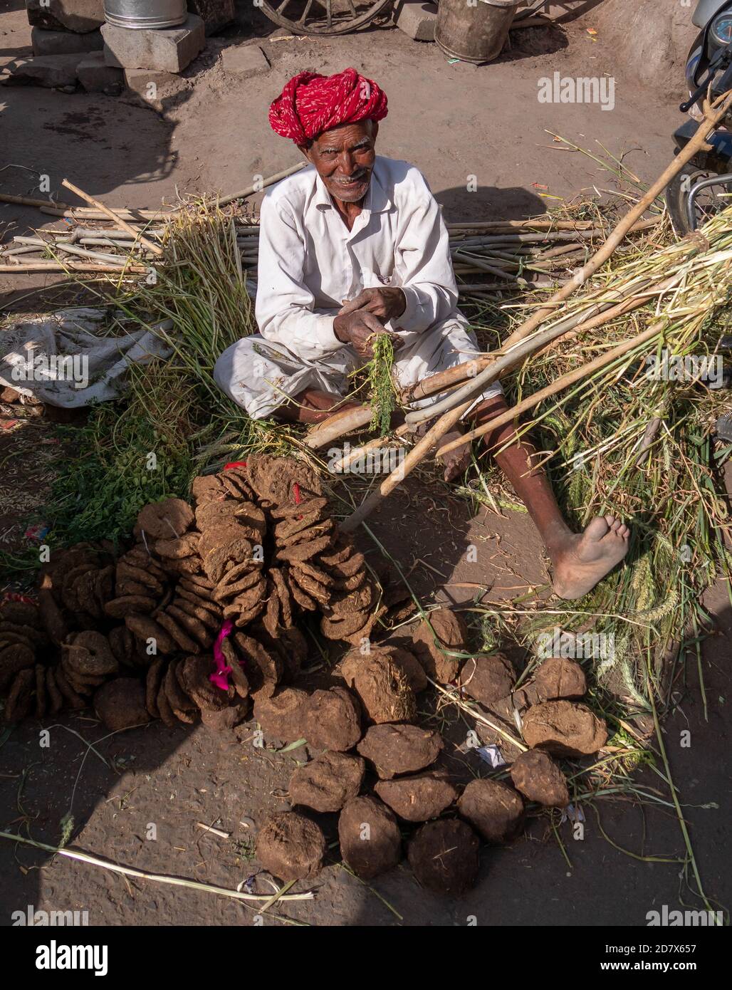 Dung fuel fire india hi-res stock photography and images - Alamy
