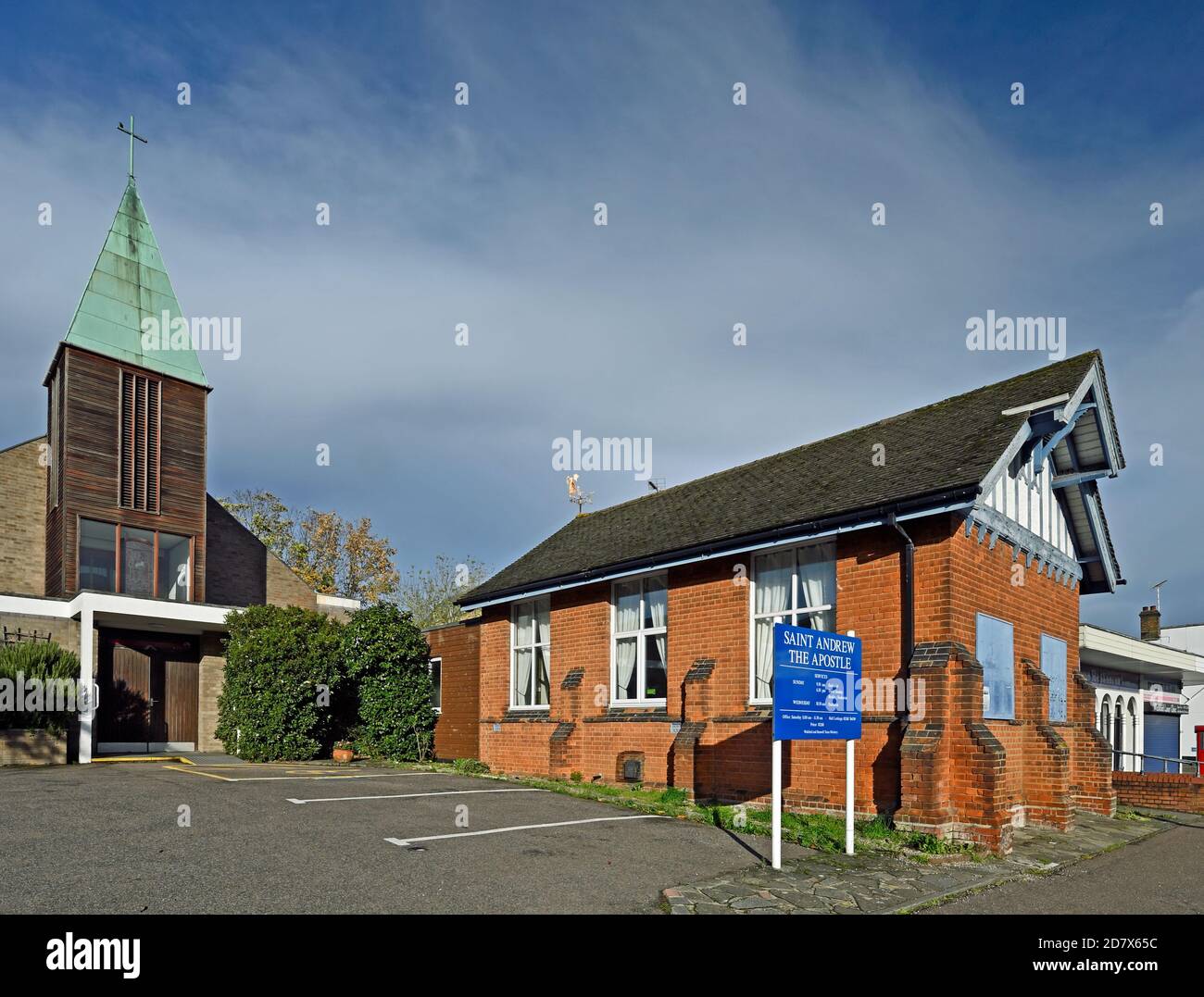 St Andrew the Apostle and the earlier built Mission Hall in the London ...