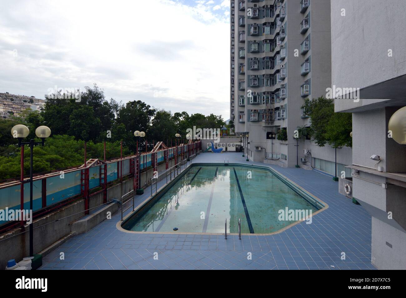 Residents' pool at Riviera Gardens private housing estate, Tsuen Wan ...