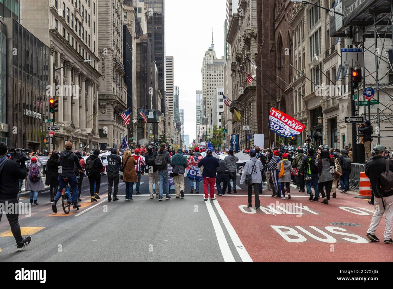 New York, NY - October 25, 2020: Pro President Trump re-election ...