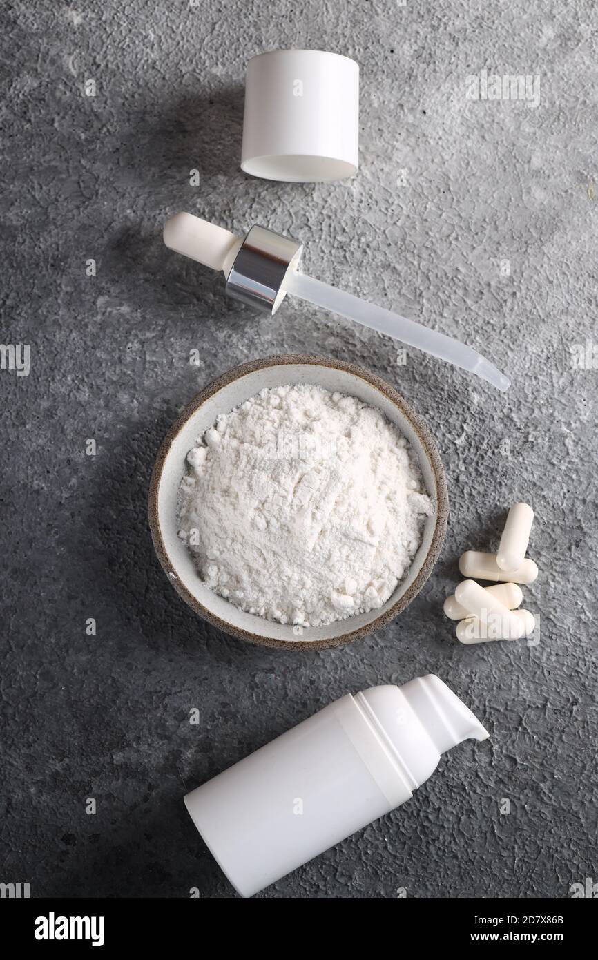 natural organic collagen powder and capsules for beauty and health ...