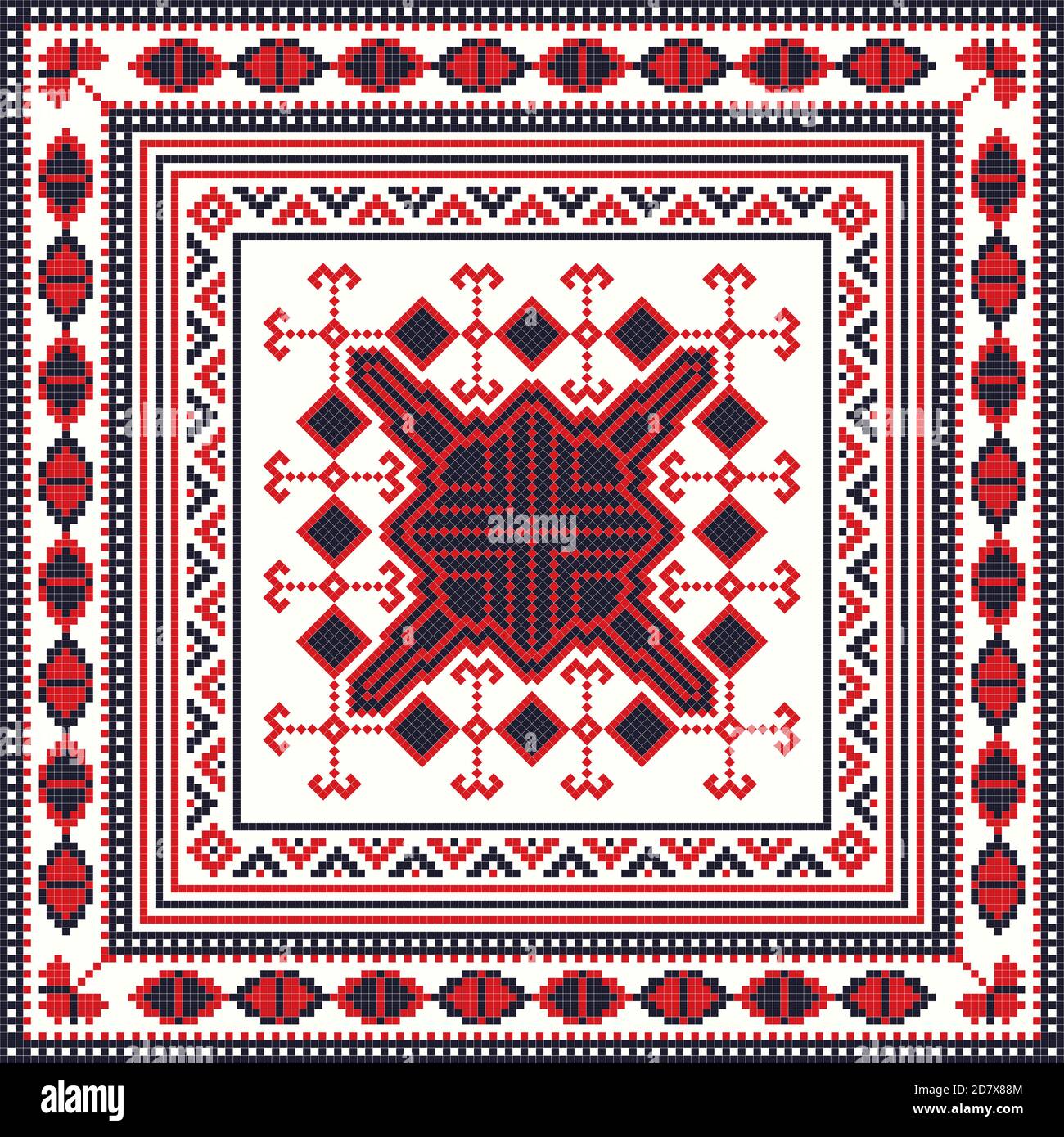 Romanian vector pattern inspired from traditional embroidery Stock ...