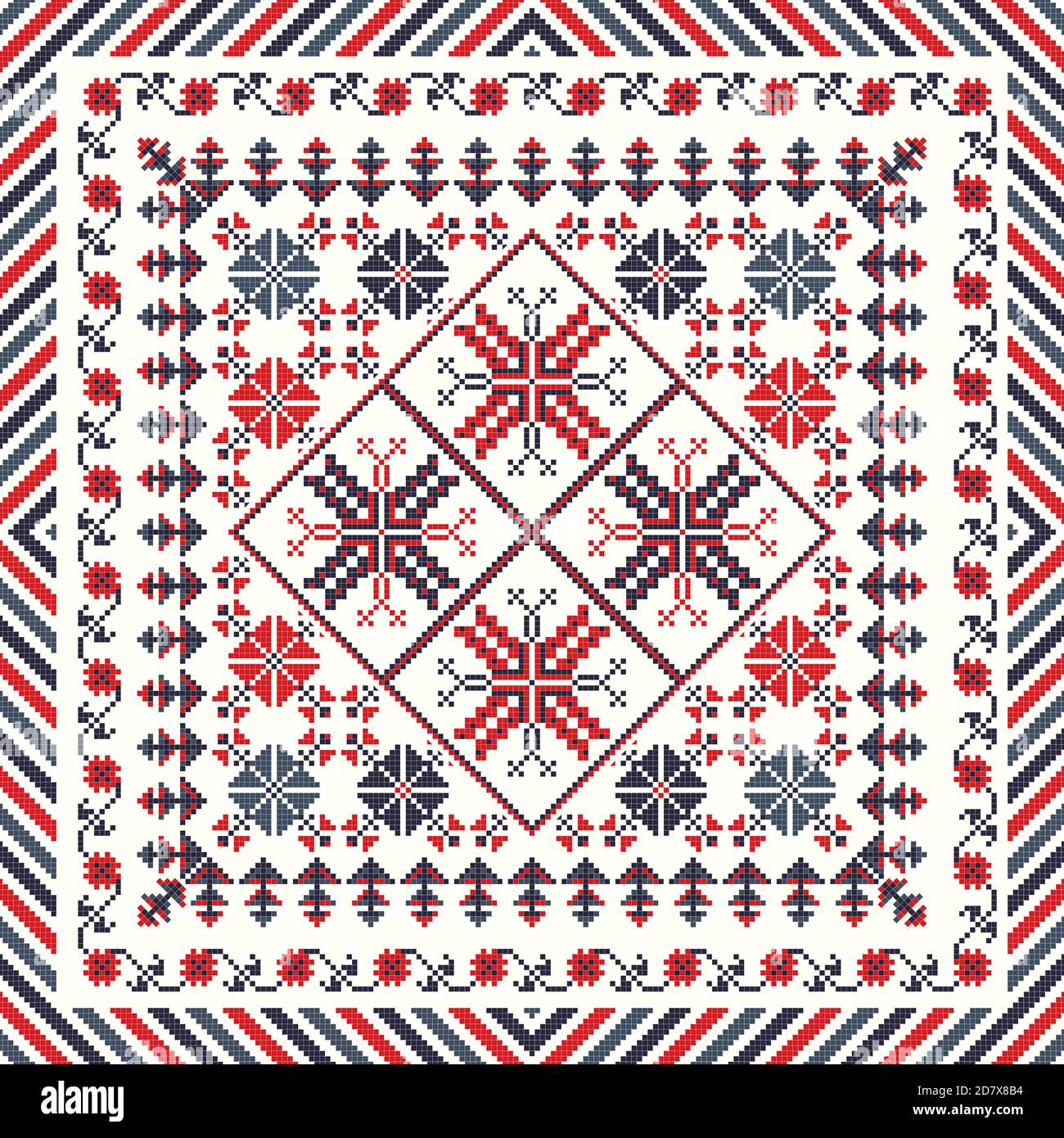 Romanian vector pattern inspired from traditional embroidery Stock ...